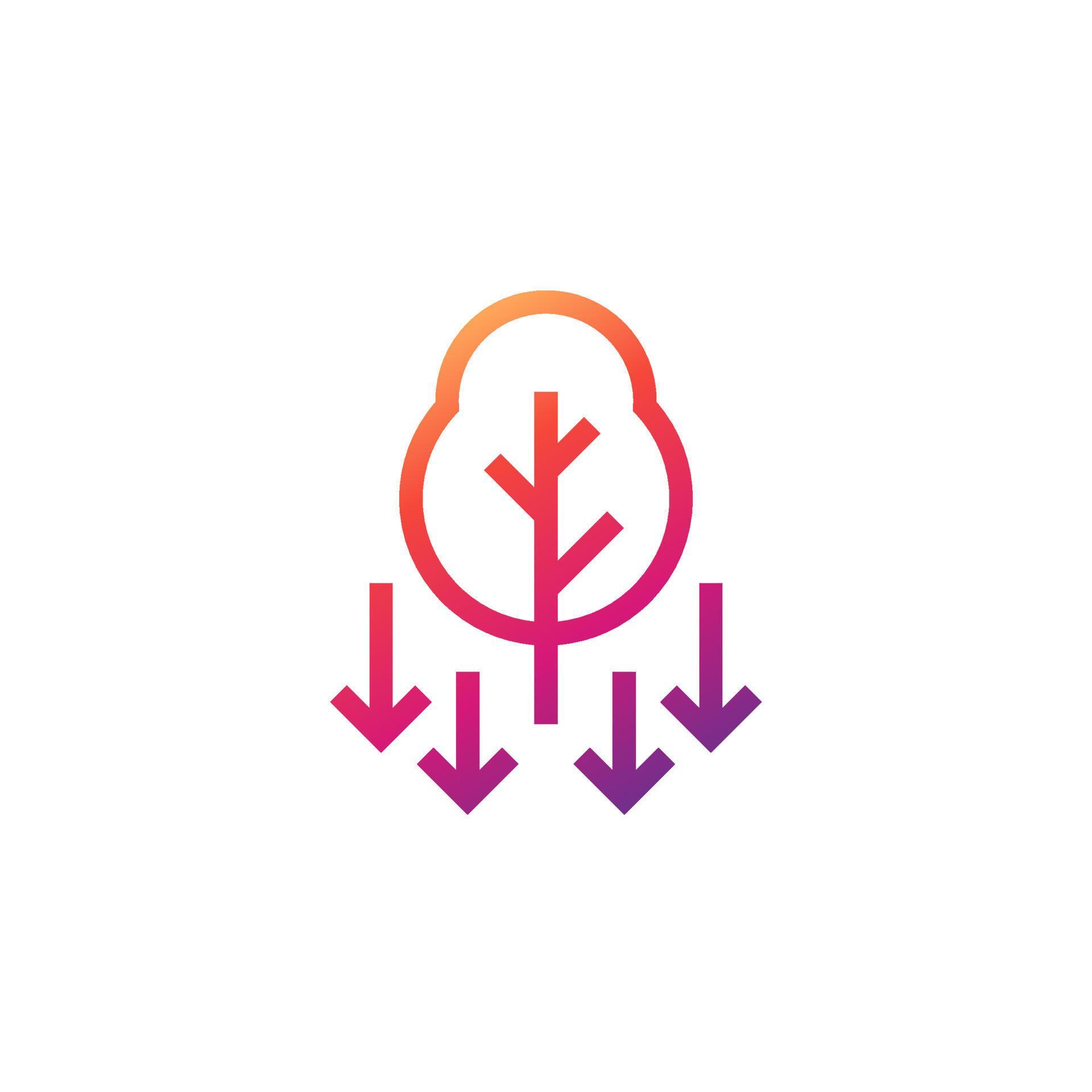 deforestation icon, decrease in forest areas 13333963 Vector Art at ...