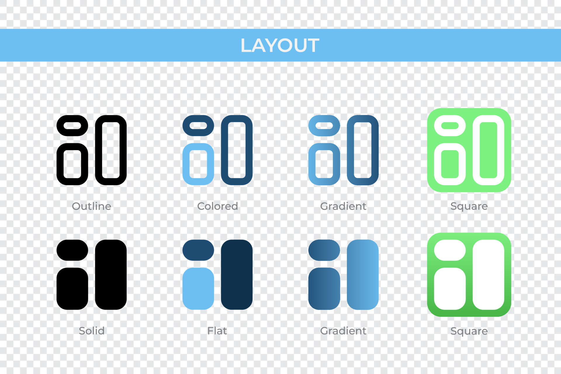 Layout Icon In Different Style Layout Vector Icons Designed In Outline