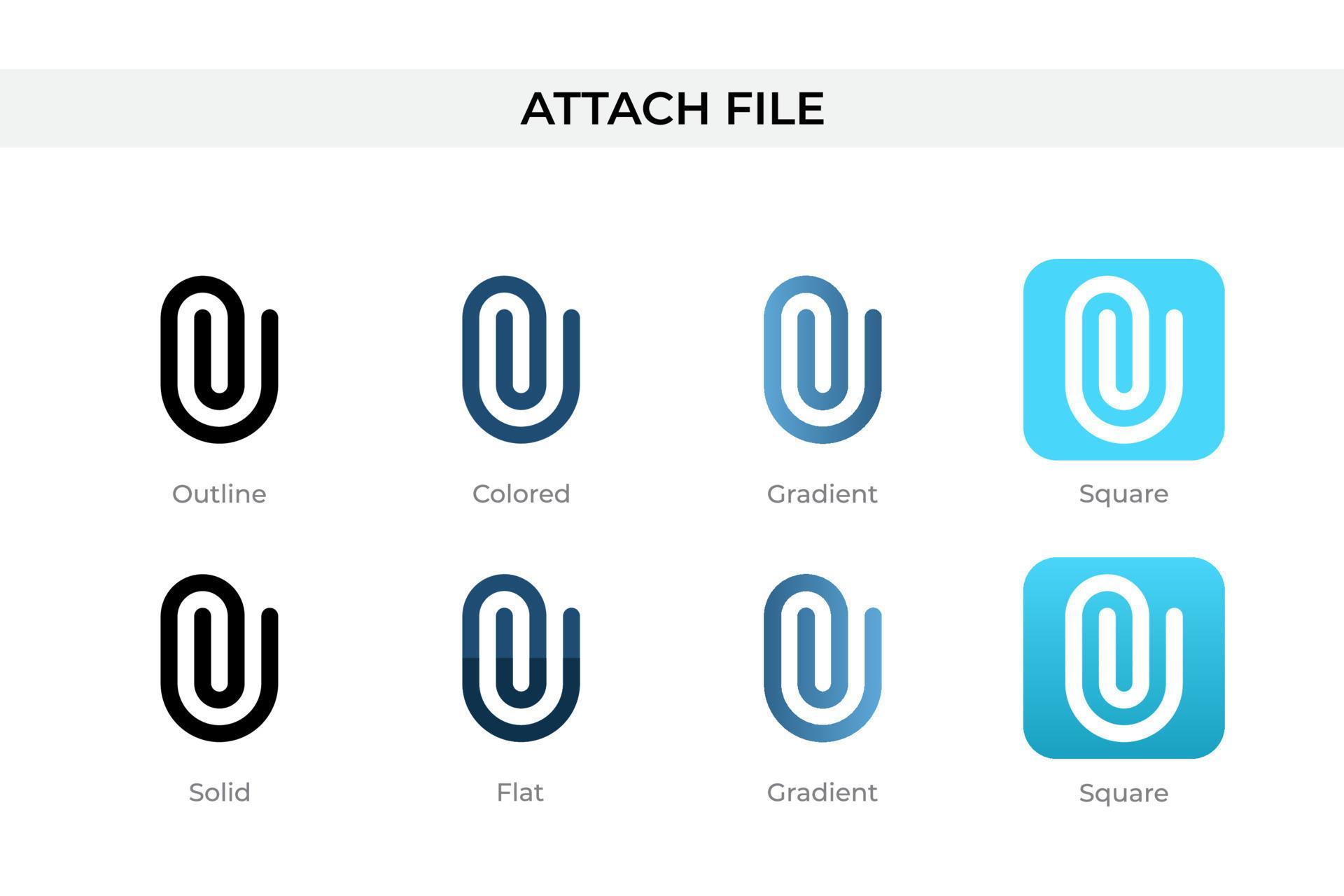 Attach File Icon In Different Style Attach File Vector Icons Designed