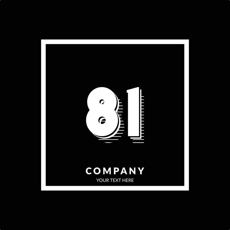 81 number initial logo template with rectangle design 13334855 Vector ... 81 number initial logo template with rectangle design 13334855 Vector ...