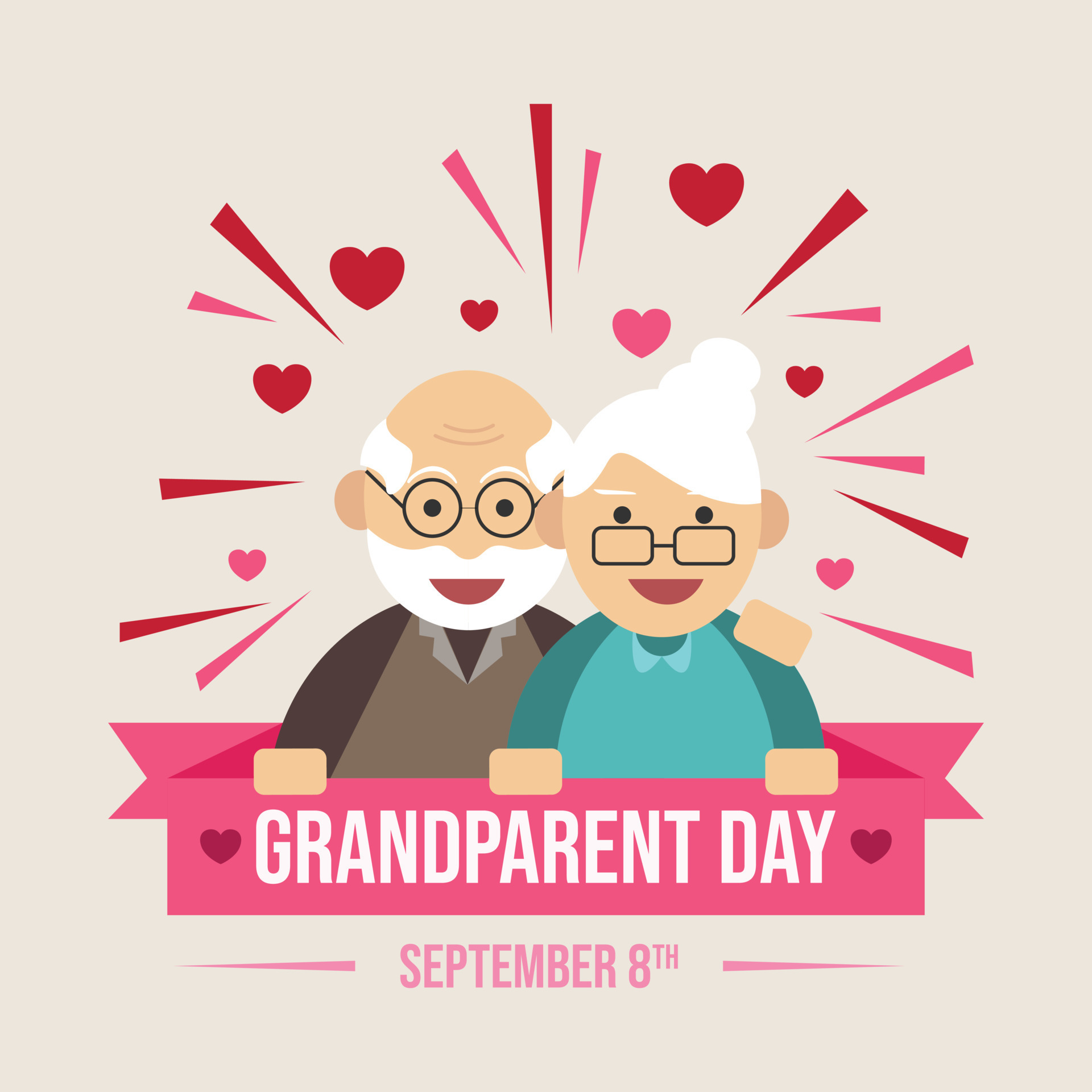 Grandparents Day Vector Design background wallpaper 13335050 Vector Art ...