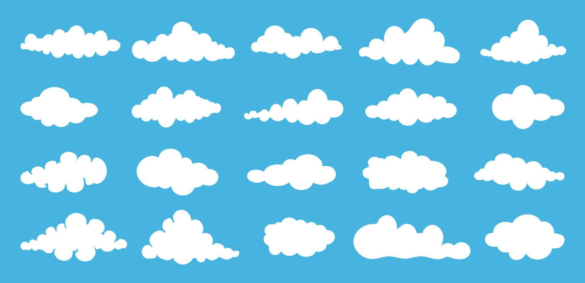Set of vector Cloud Icons. 13335547 Vector Art at Vecteezy