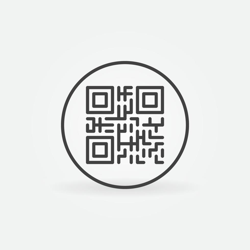 Circle with QR Code linear vector concept icon 13335650 Vector Art at ... Circle with QR Code linear vector concept icon 13335650 Vector Art at ...