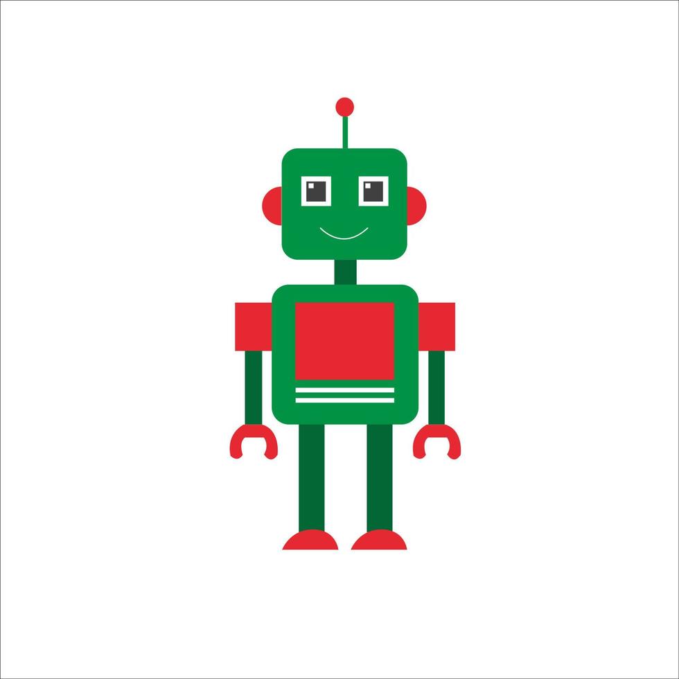 Cute Robot Vector Illustration Mascot 13335733 Vector Art At Vecteezy