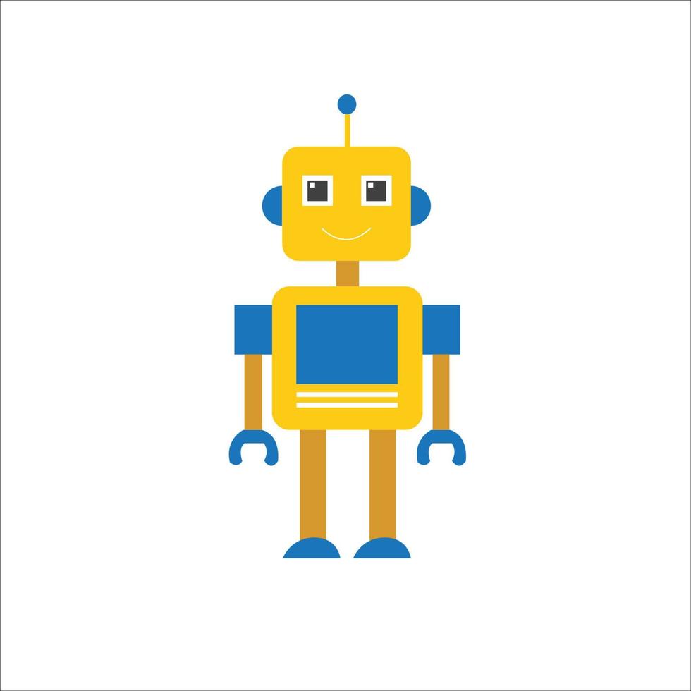 Cute Robot Vector Illustration Mascot 13335748 Vector Art At Vecteezy