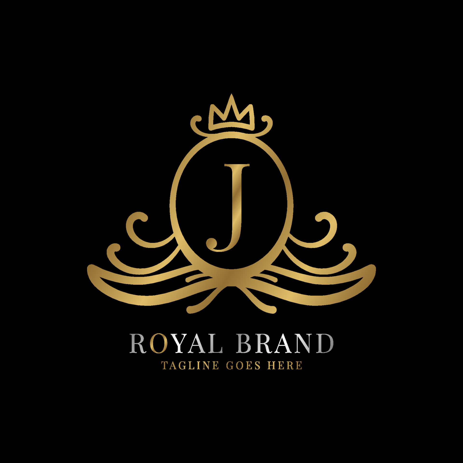 letter J royal crest vector logo design for vintage brand and beauty care initial 13336319 ...