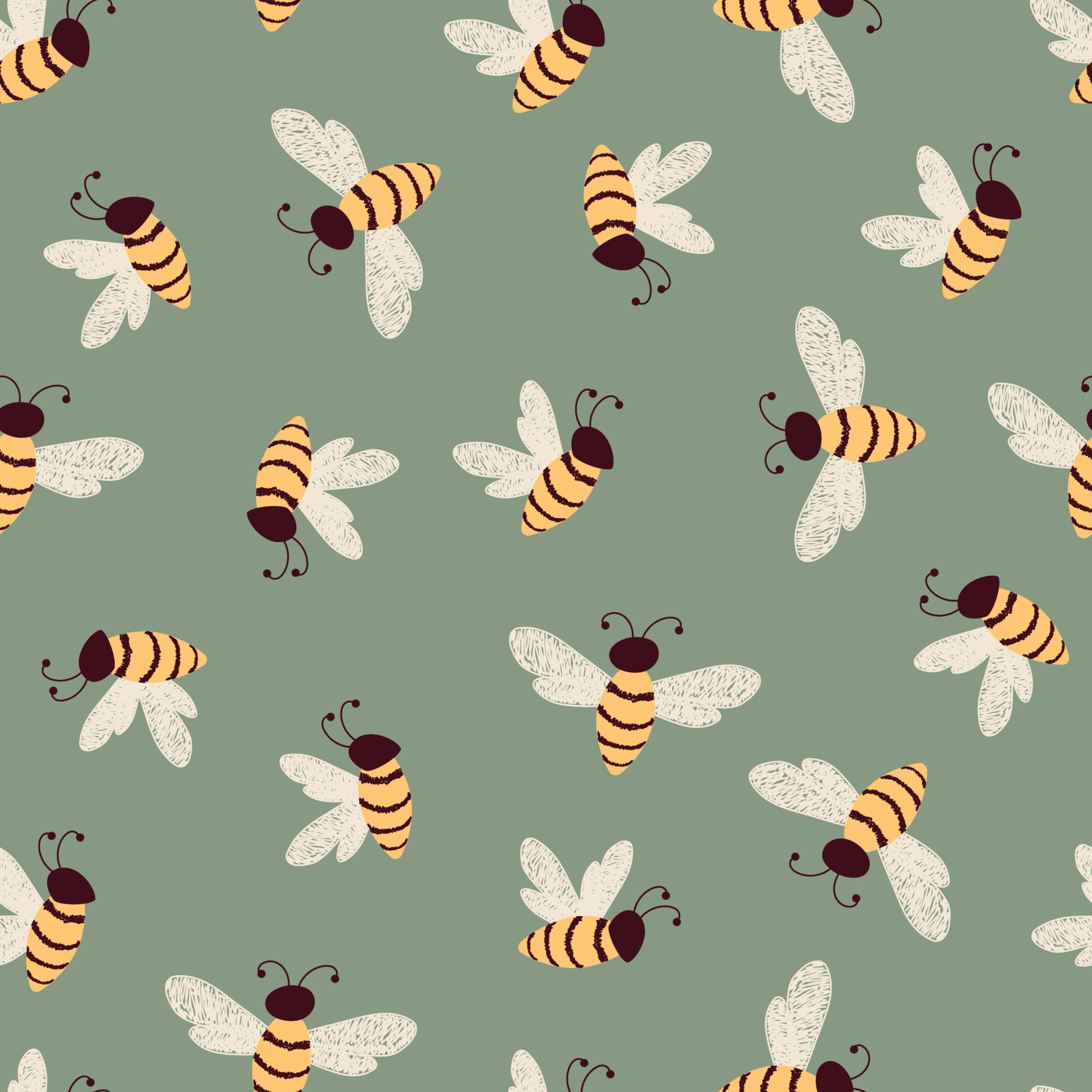 Bee pattern vector pattern 13336649 Vector Art at Vecteezy