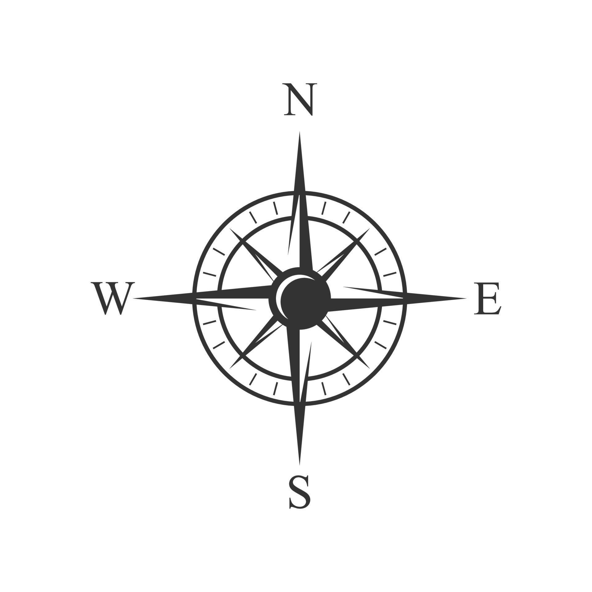Compass Icon Compass Vector Illustration Navigation Symbol Direction Sign 13336811 Vector