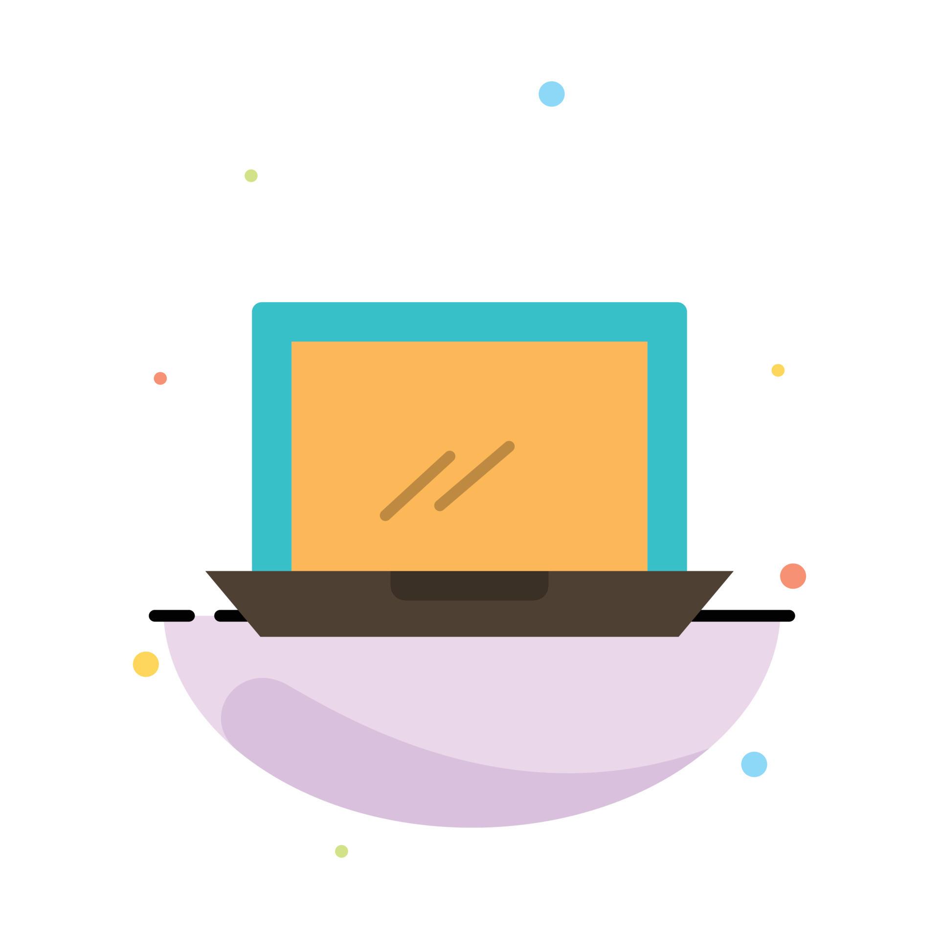 Computer Desktop Device Hardware Pc Abstract Flat Color Icon Template 13337070 Vector Art At