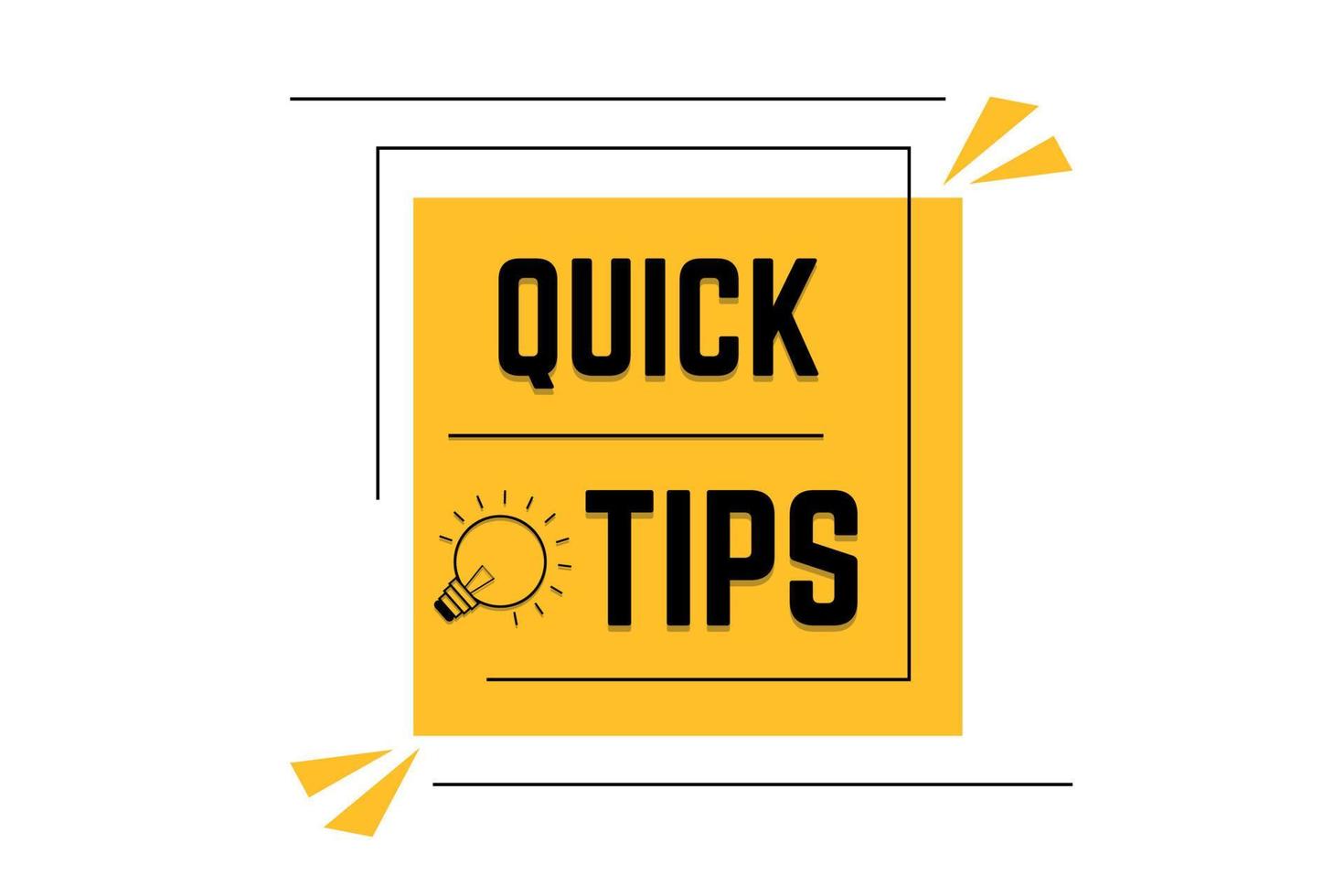 Quick Tips Helpful Tricks Vector Illustration Element 13339876 Vector Art At Vecteezy