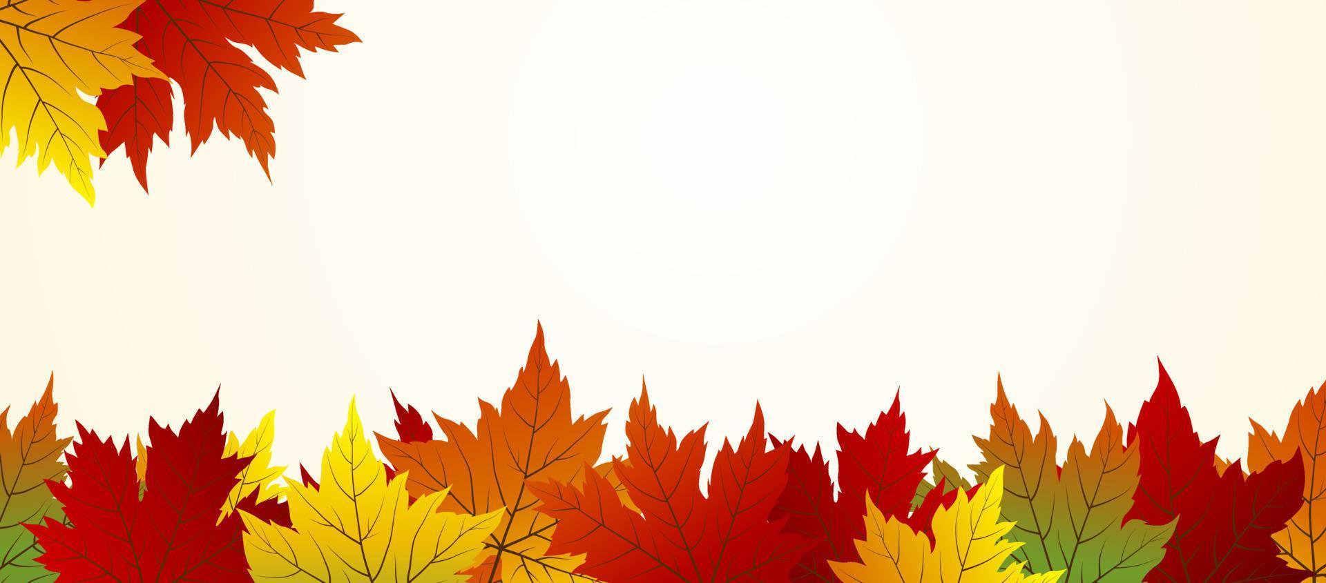 Autumn Banner Background With Copy Space Vector Illustration 13340008