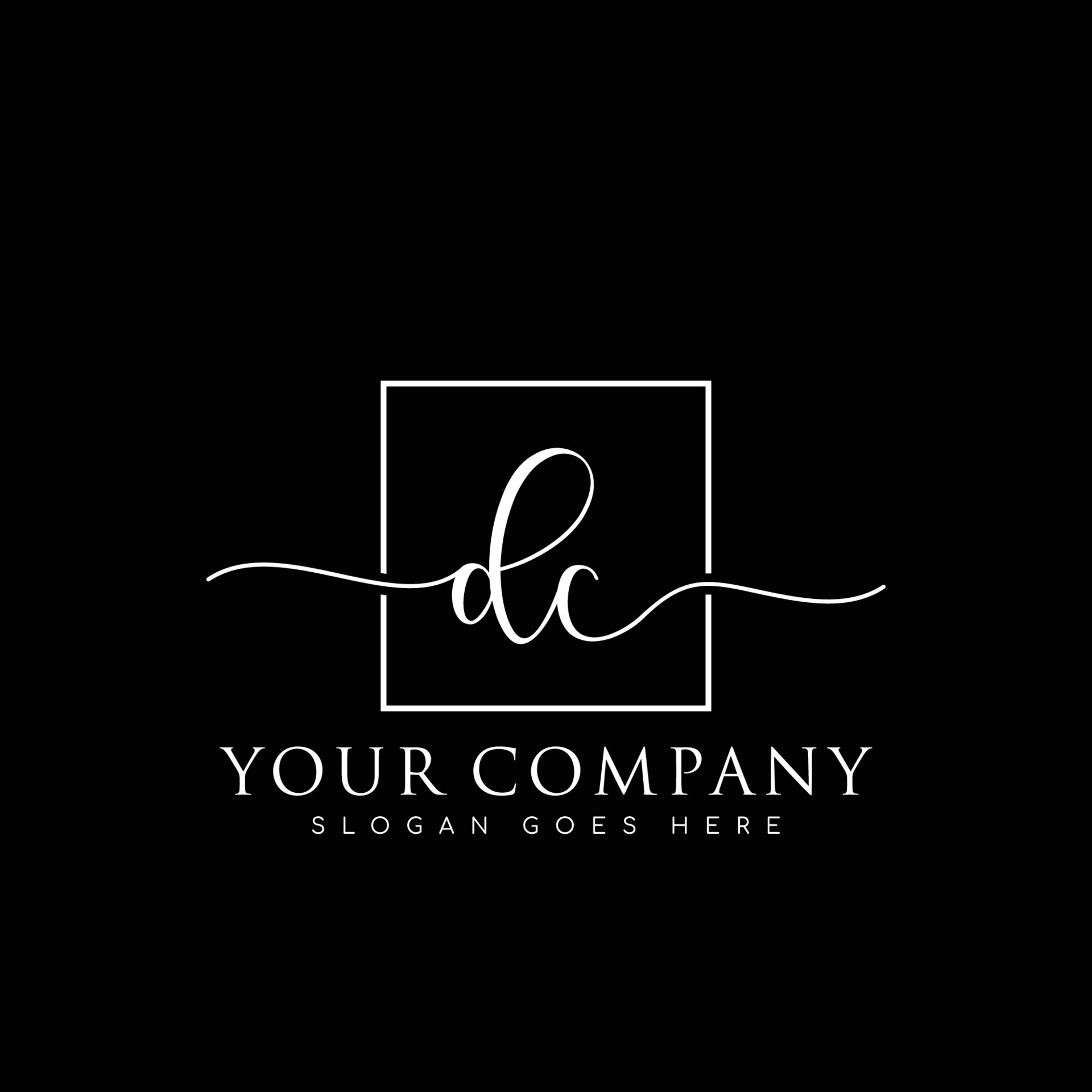 DC Initial handwriting minimalist logo vector 13342329 Vector Art at ... DC Initial handwriting minimalist logo vector 13342329 Vector Art at ...