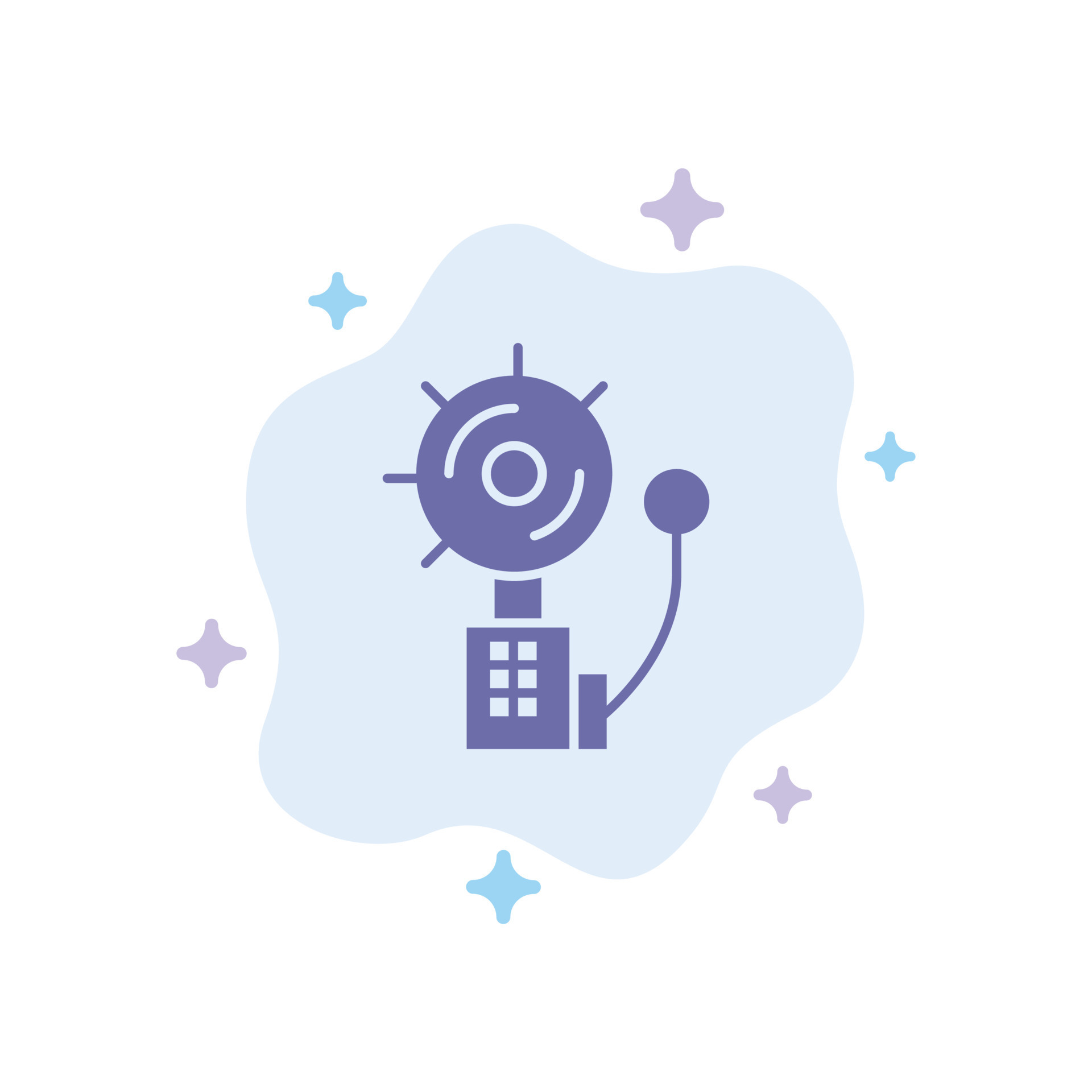 Alarm Alert Bell Fire Intruder Blue Icon On Abstract Cloud Background 13343156 Vector Art At