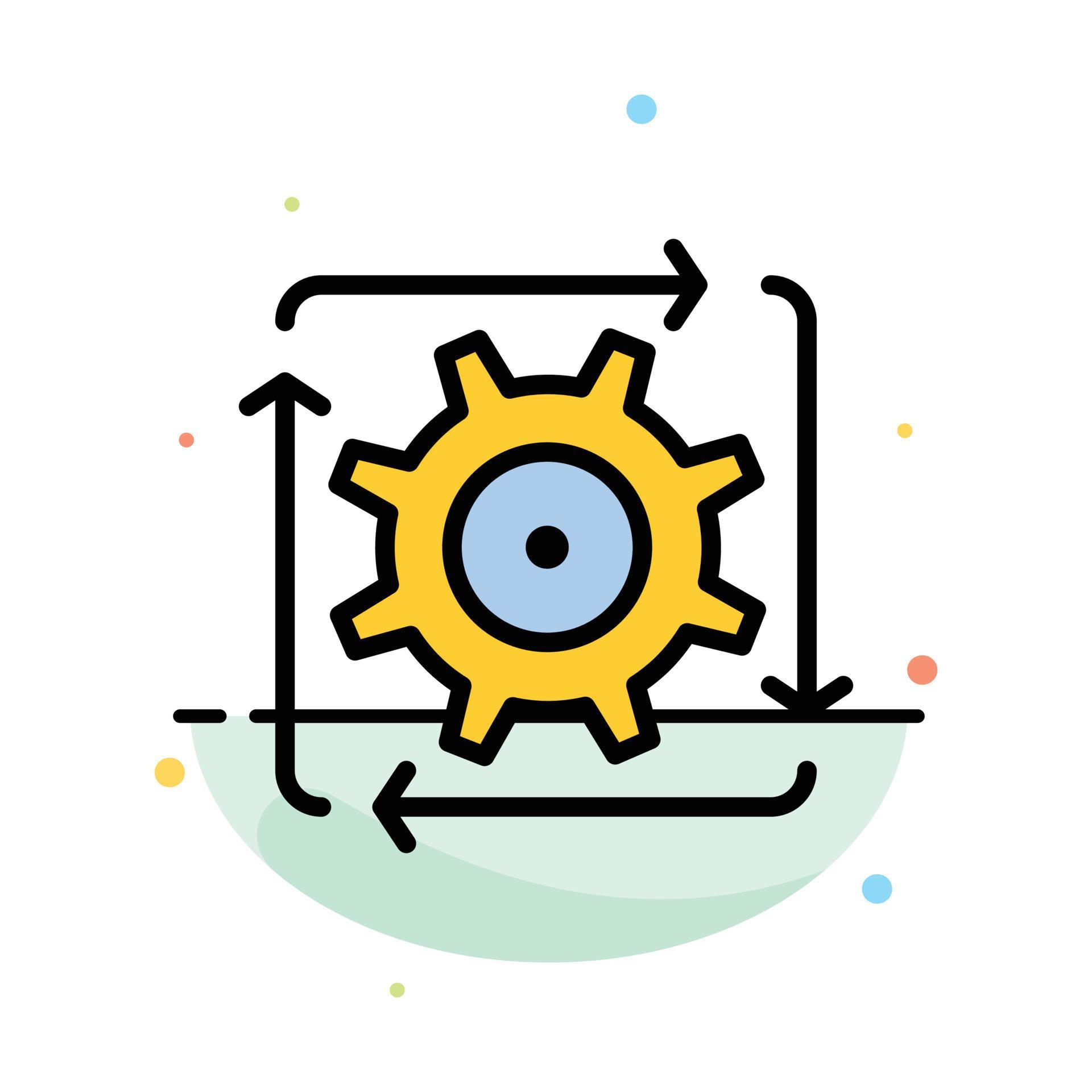 Workflow Automation Development Flow Operation Abstract Flat Color Icon ...