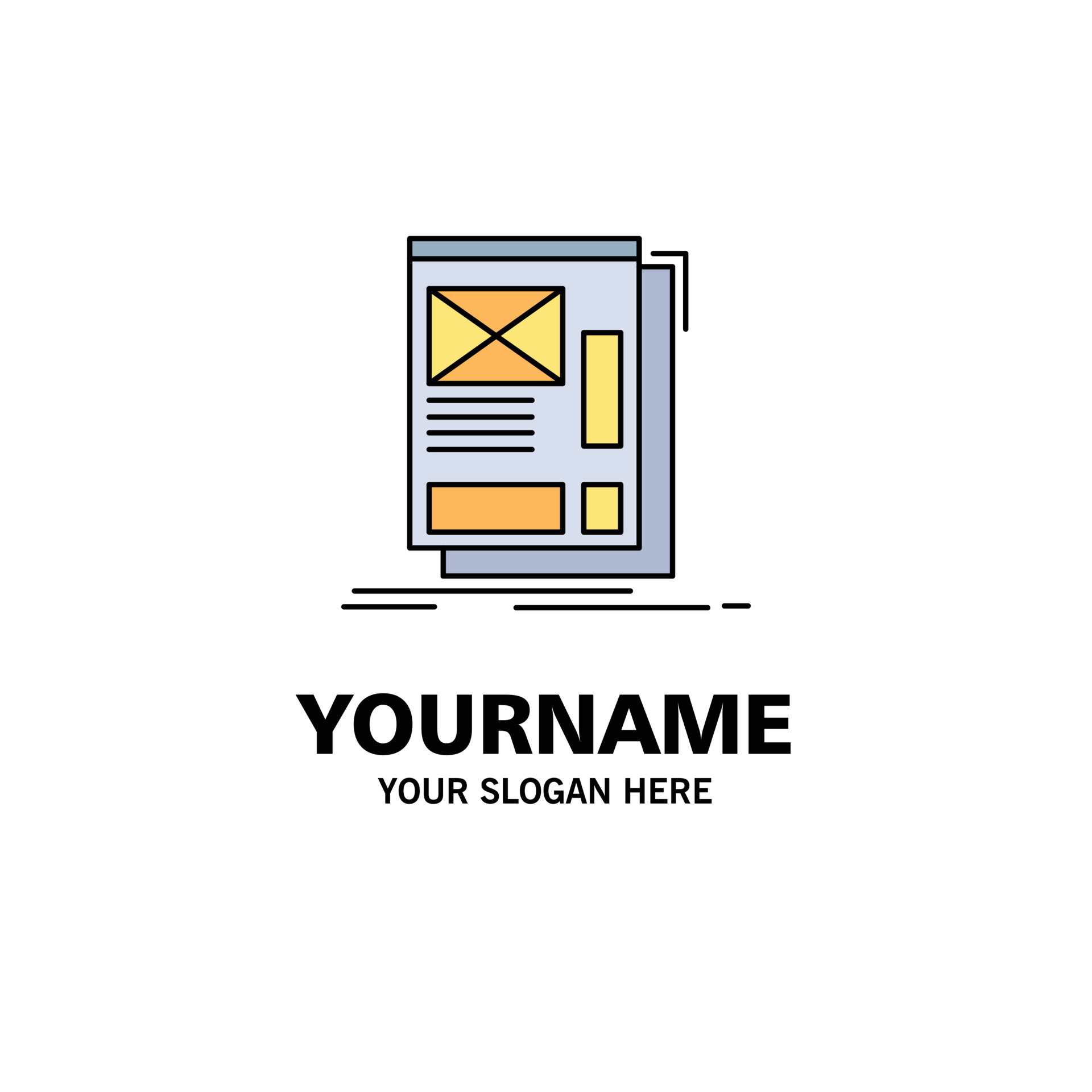 Wire Framing Web Layout Development Flat Color Icon Vector 13343393