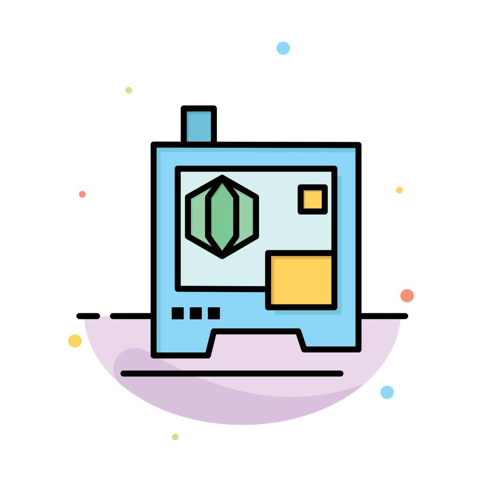Printer Printing 3d Scanner Abstract Flat Color Icon Template 13343545 ...