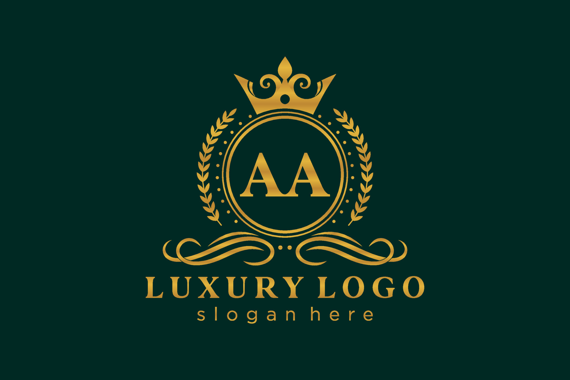 Initial AA Letter Royal Luxury Logo template in vector art for Restaurant, Royalty, Boutique ...