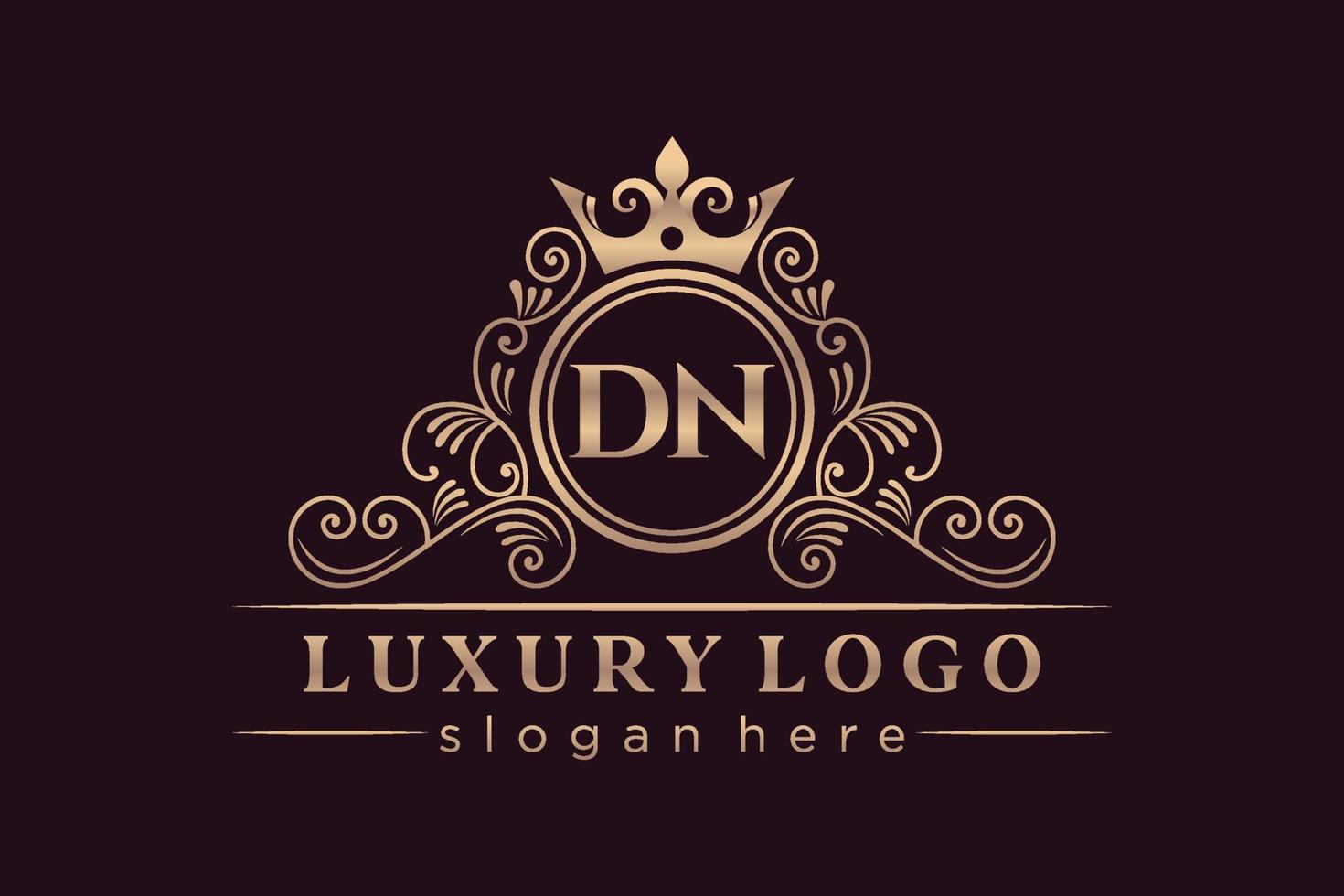 DN Initial Letter Gold calligraphic feminine floral hand drawn heraldic ... DN Initial Letter Gold calligraphic feminine floral hand drawn heraldic ...
