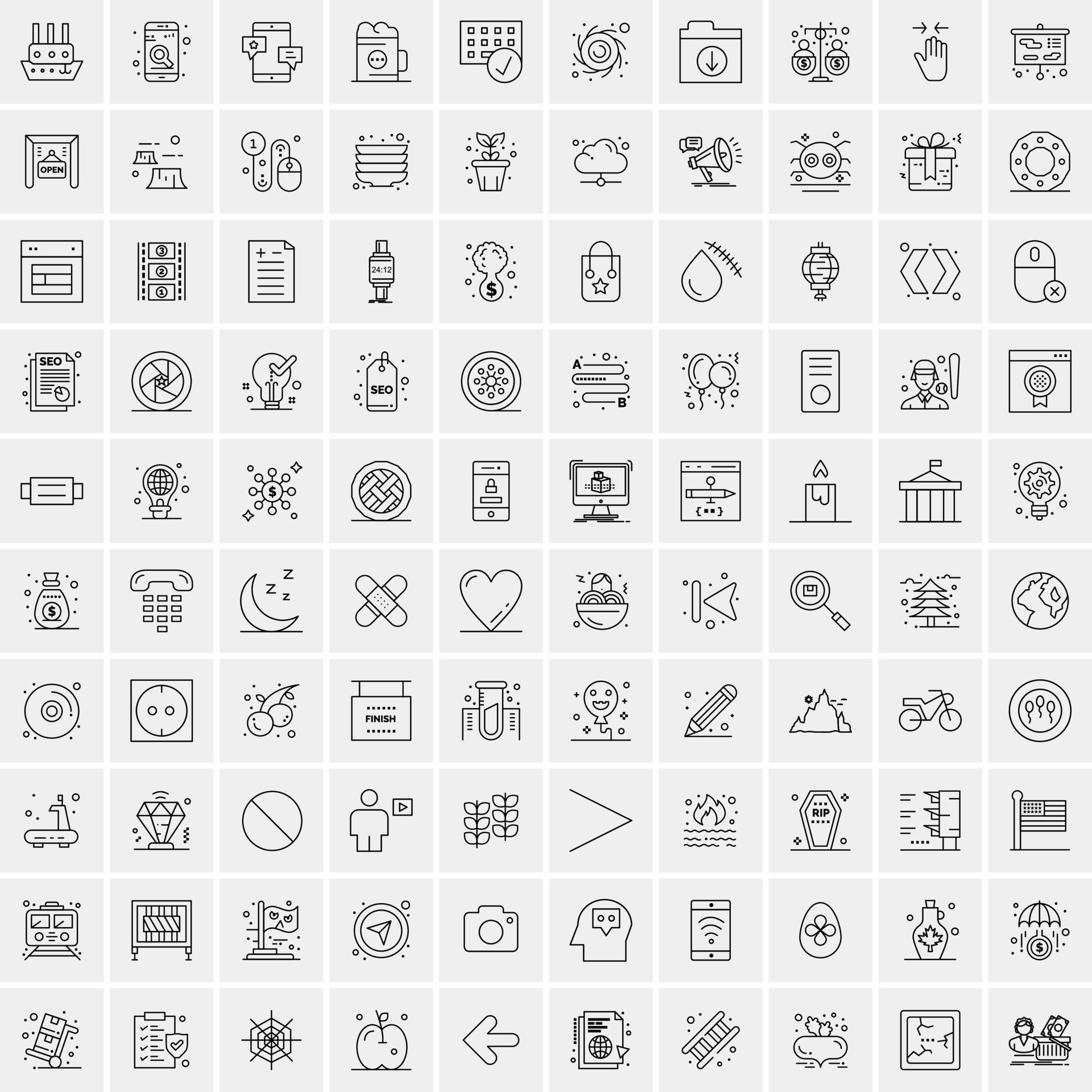 Man Group Chatting Icons Flat And Line Filled Icon Set Vector Blue