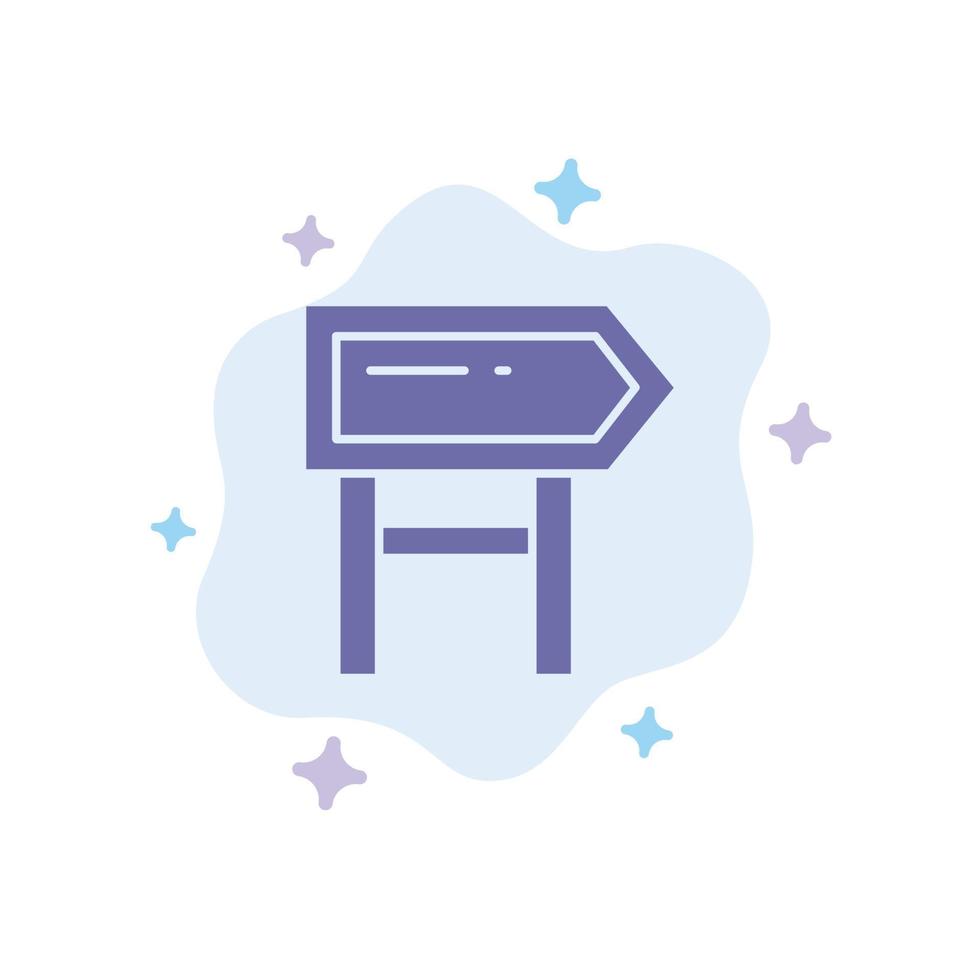Direction Board Location Motivation Blue Icon On Abstract Cloud