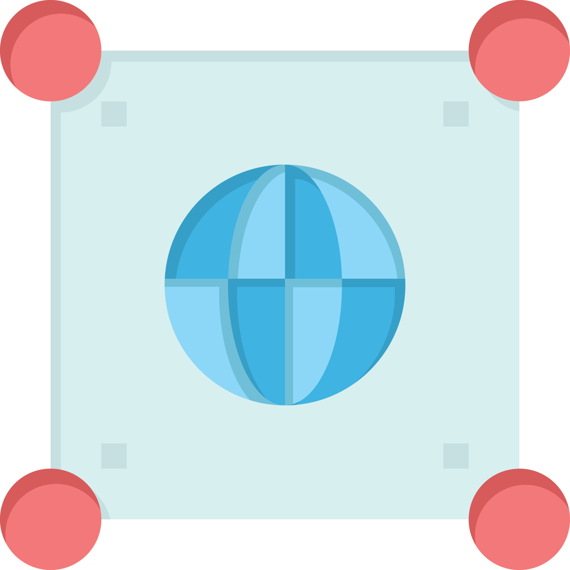 Globe Global World Science Flat Color Icon Vector Icon Banner Template