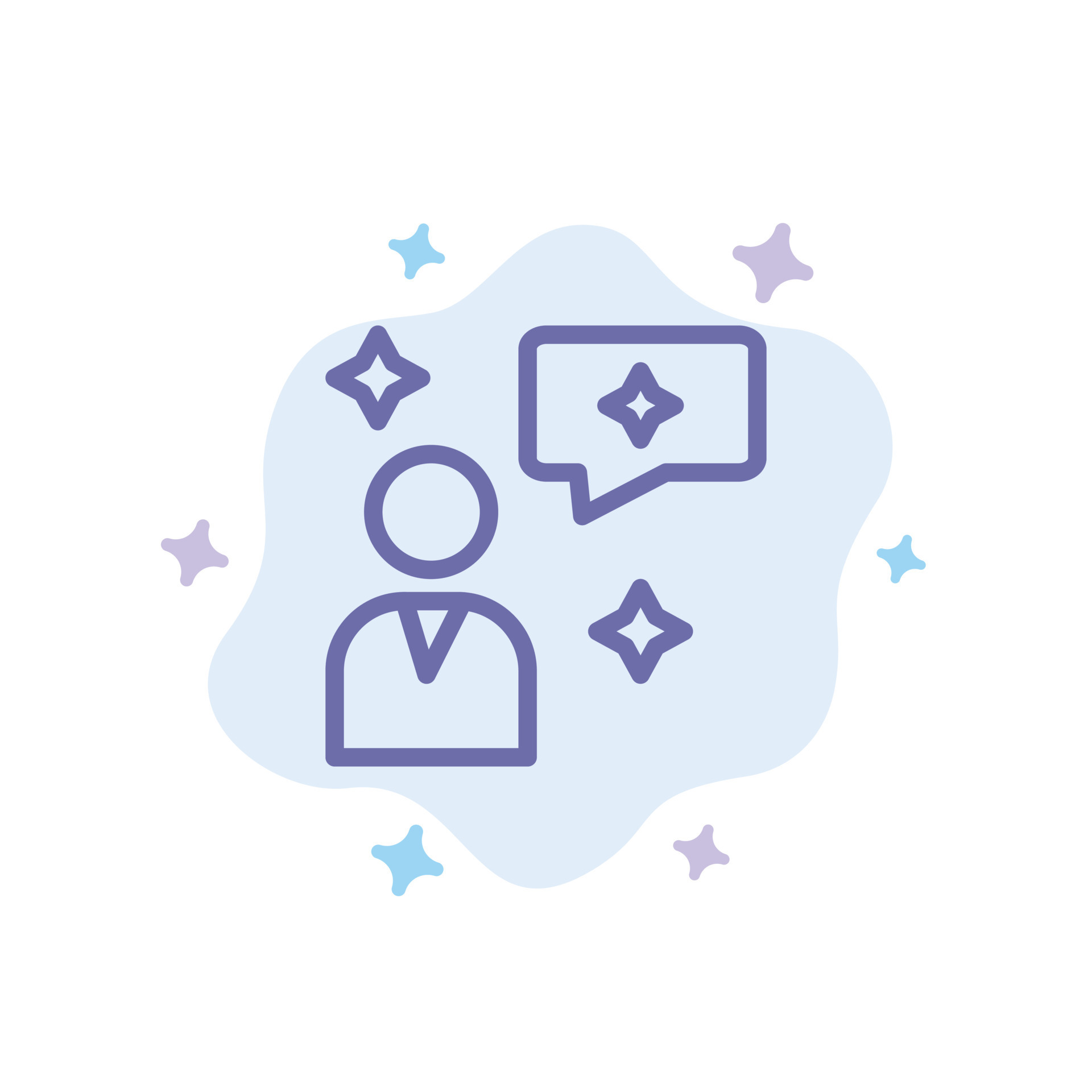 Man Chat Chatting Interface Blue Icon On Abstract Cloud Background 13345227 Vector Art At Vecteezy