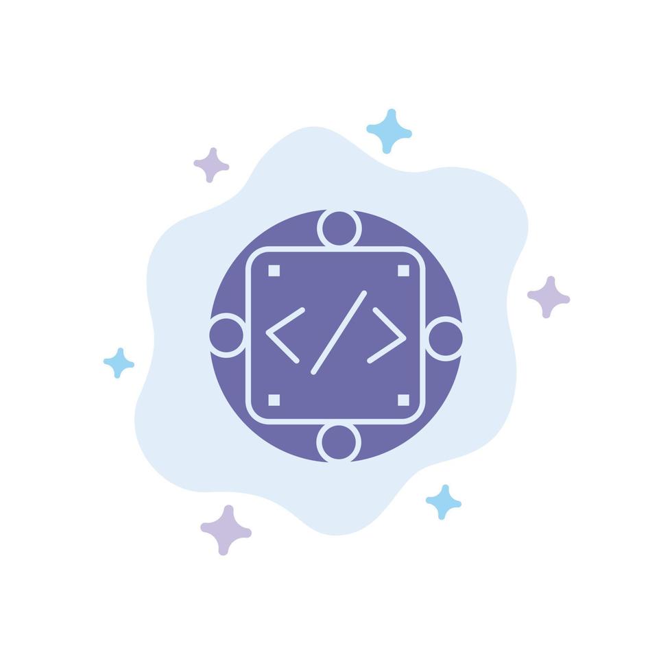 Code Custom Implementation Management Product Blue Icon on Abstract ... Code Custom Implementation Management Product Blue Icon on Abstract ...