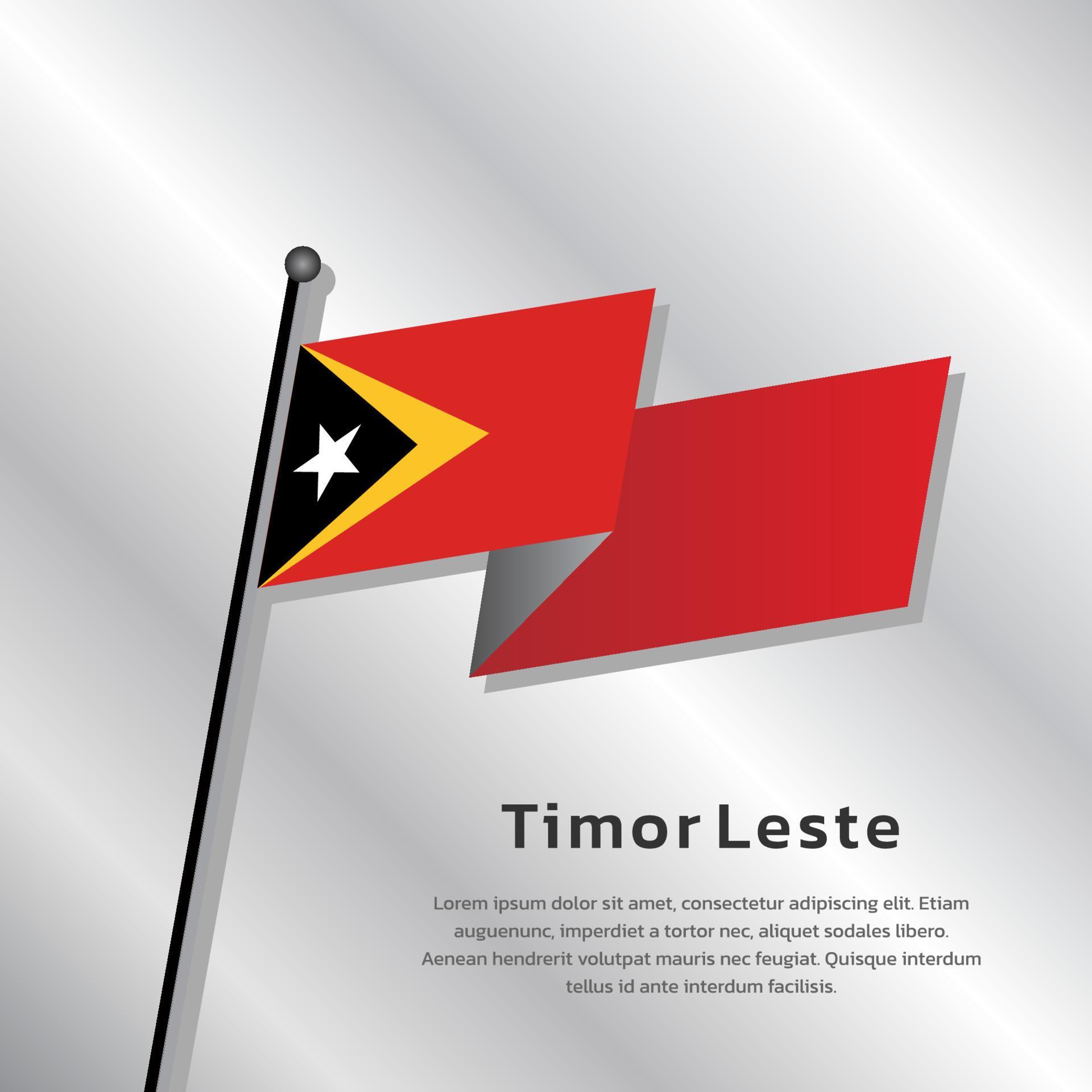 Illustration of Timor Leste flag Template 13346321 Vector Art at Vecteezy