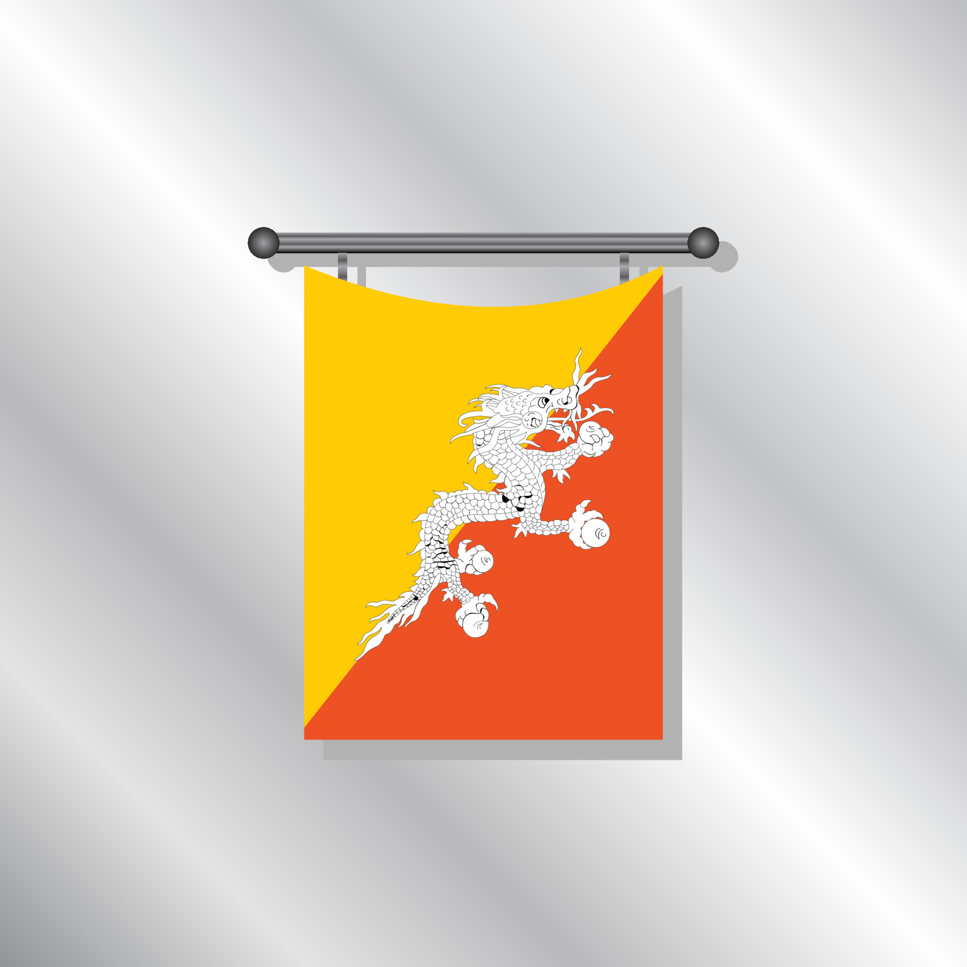Illustration of Bhutan flag Template 13346569 Vector Art at Vecteezy