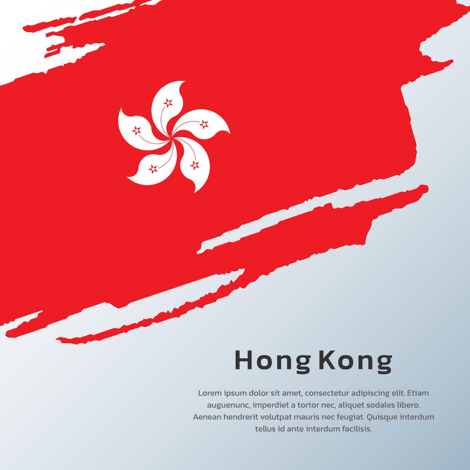 Illustration Of Hong Kong Flag Template 13347178 Vector Art At Vecteezy