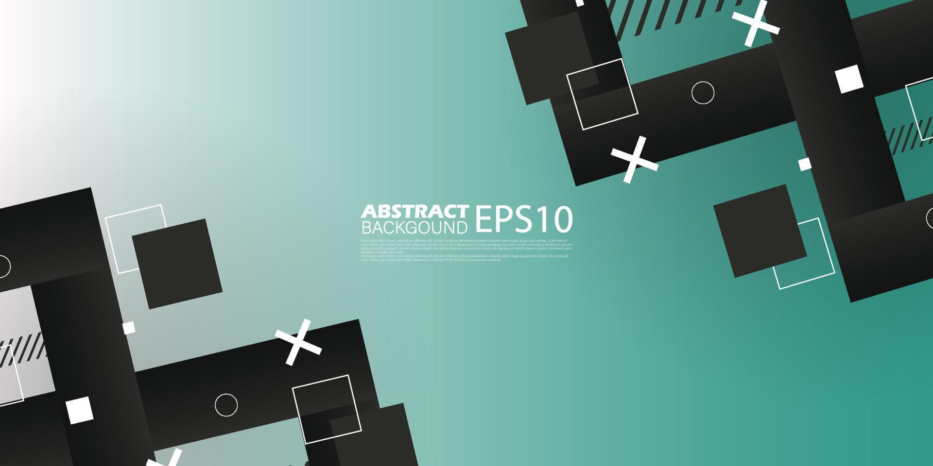 Trendy Abstract Black And Green Gradient Illustration Background With 3d Look And Simple Pattern