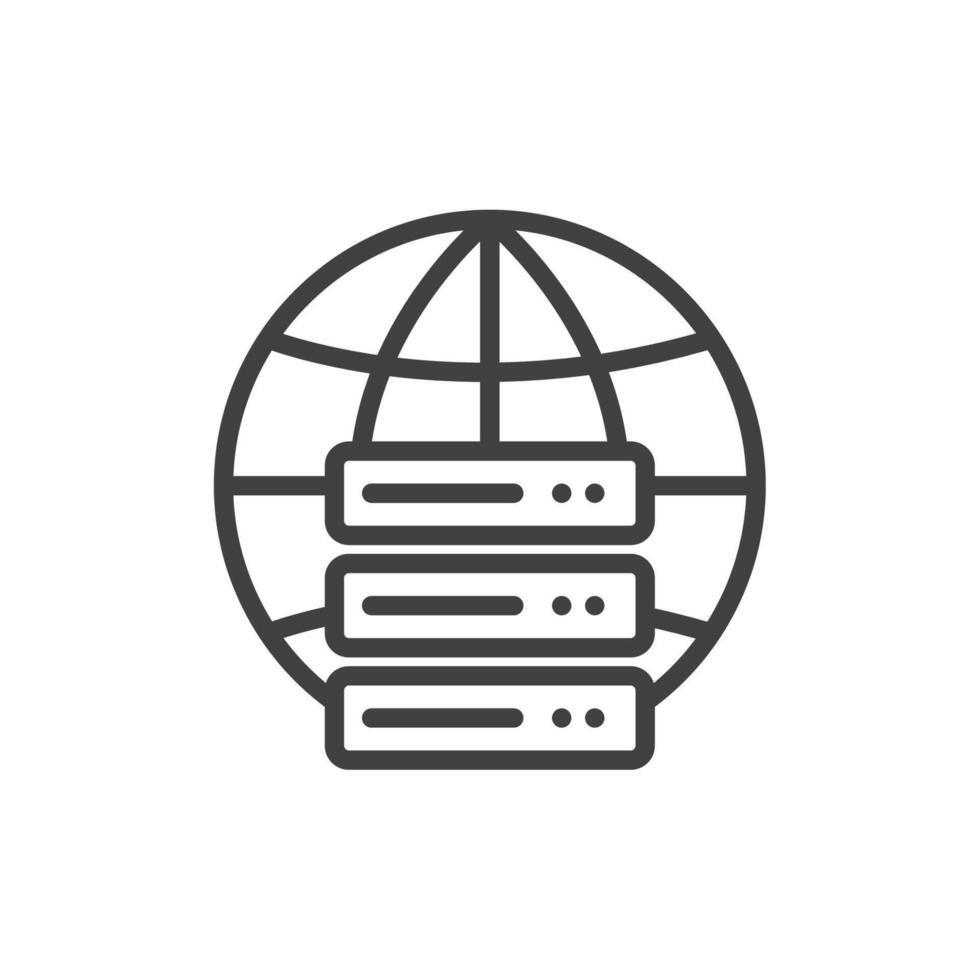 data server vector icon isolated. internet, data, database symbol sign ...