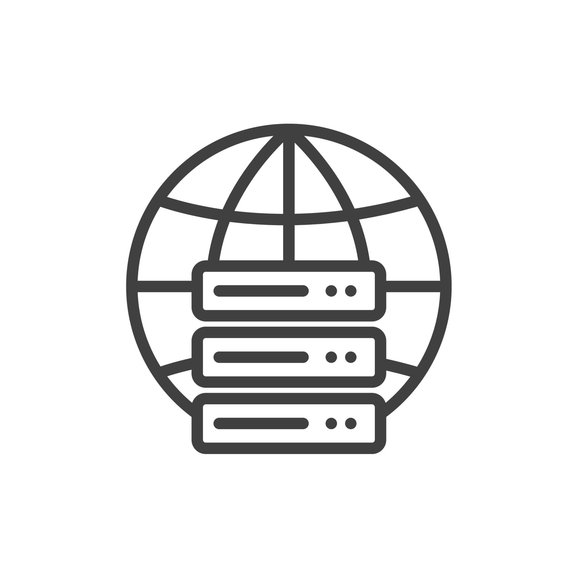 data server vector icon isolated. internet, data, database symbol sign ...