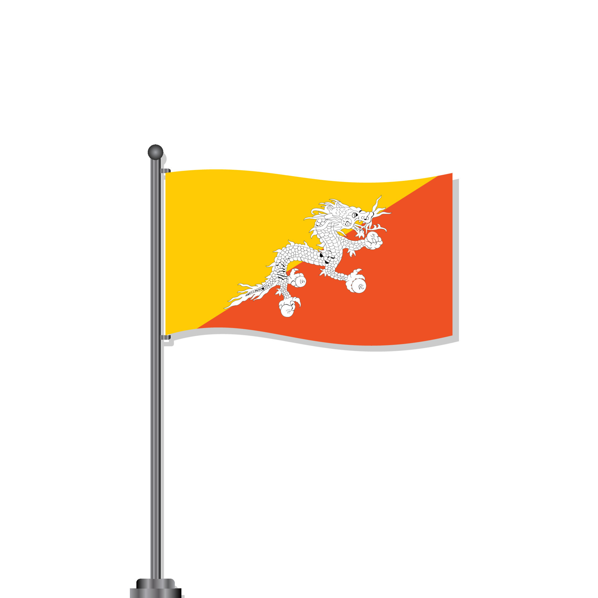 Illustration of Bhutan flag Template 13349628 Vector Art at Vecteezy