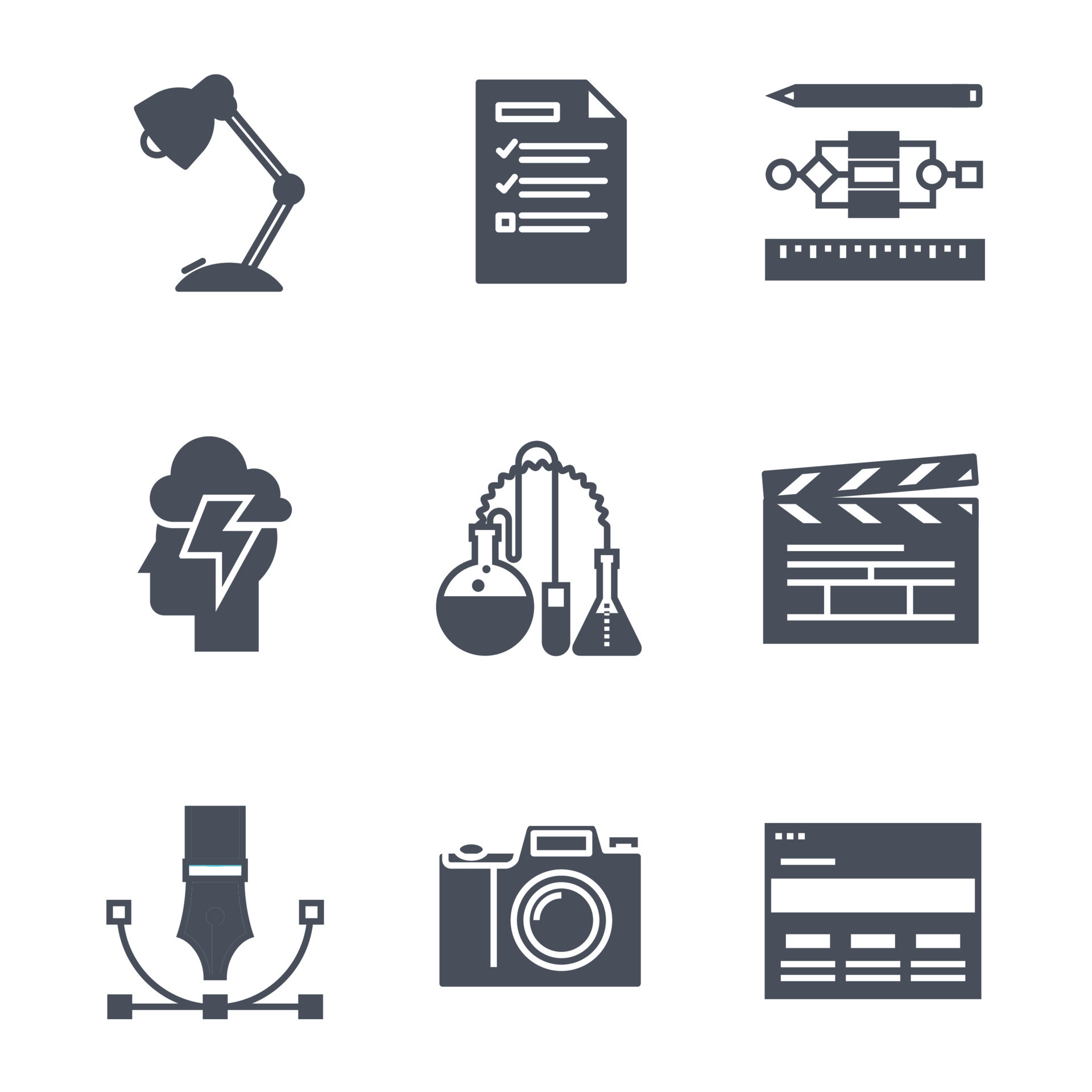 Ilustración De Icono Creativo Idea Diseño De Vector De Icono Sólido