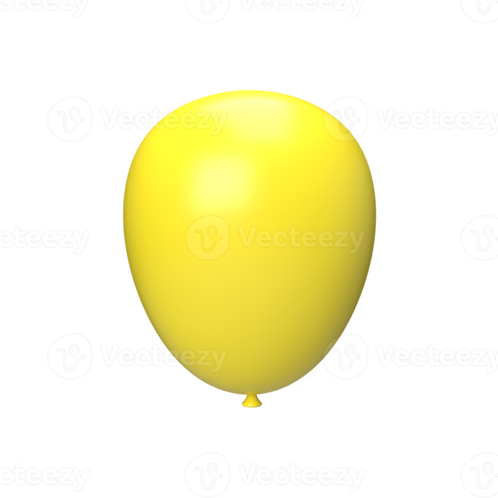 Yellow Balloon 3d Render 13360579 Png