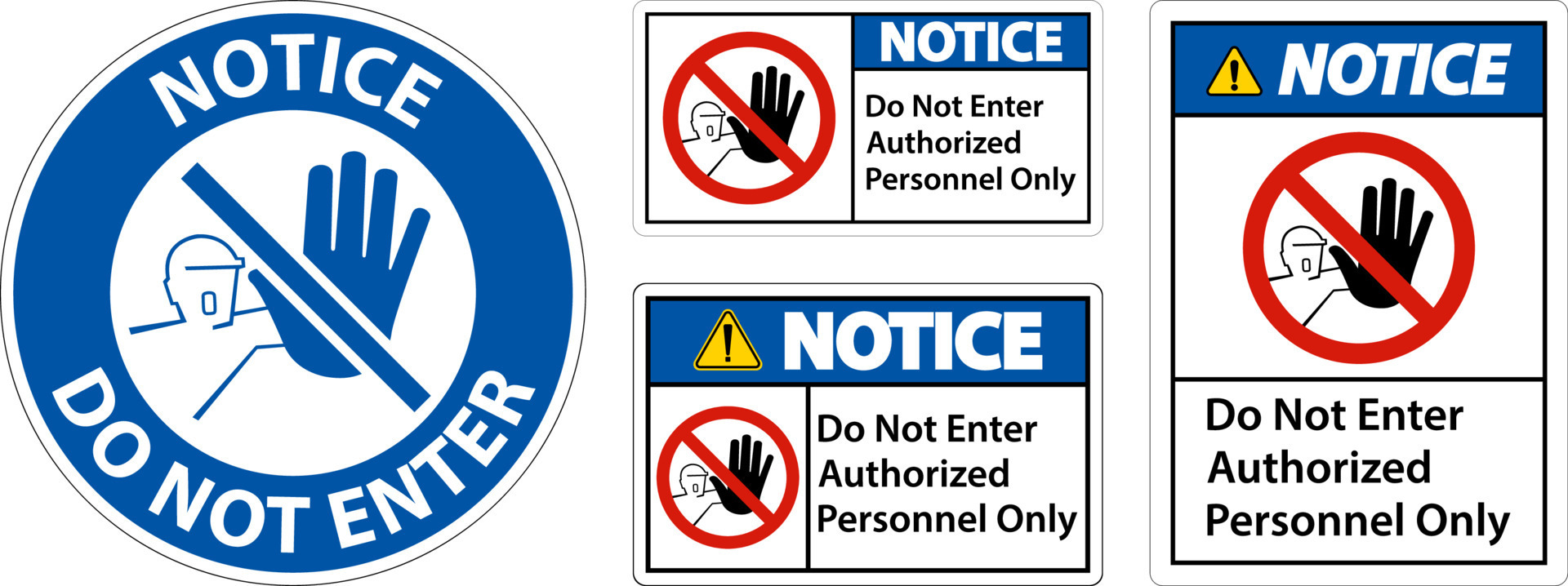 Notice Do Not Enter Authorized Personnel Only Sign 13361412 Vector Art