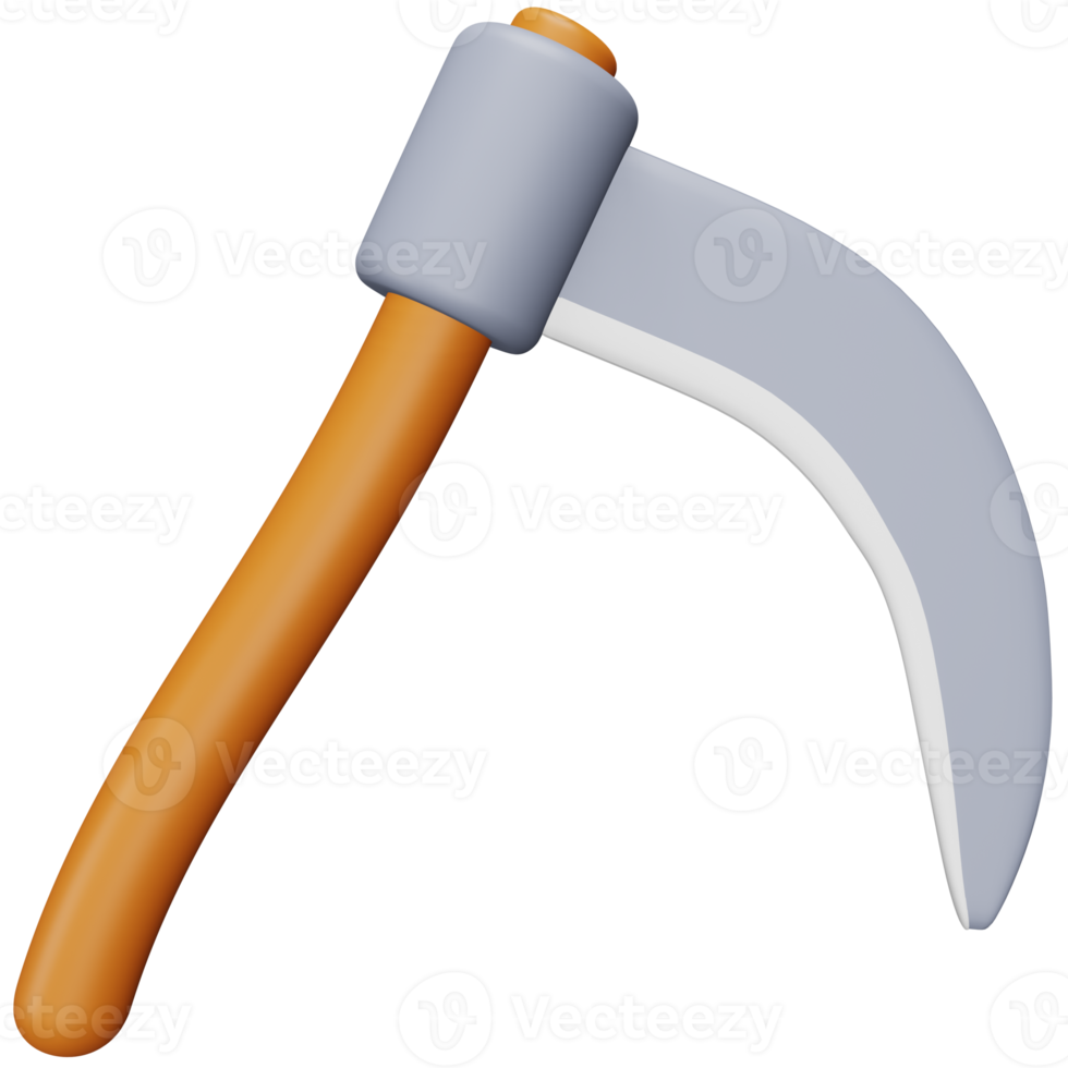 Scythe 3d Rendering Isometric Icon 13363767 Png