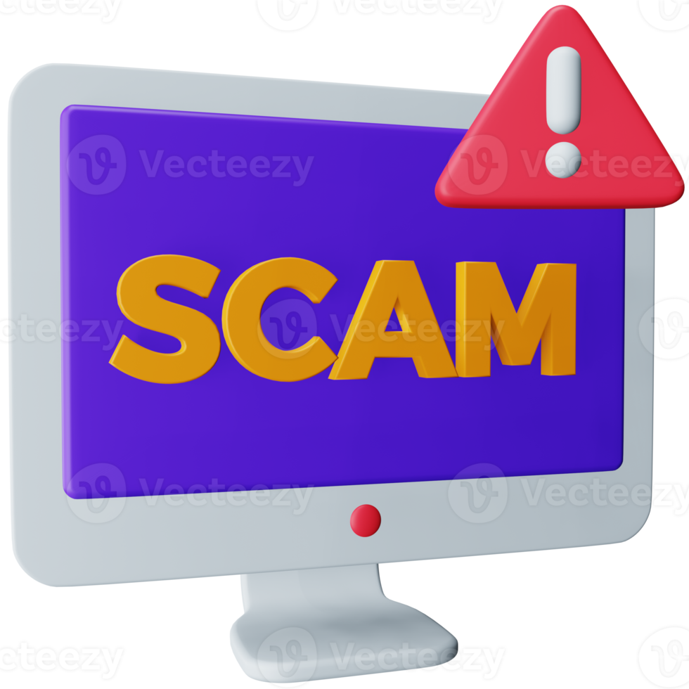 Online Scam 3d Rendering Isometric Icon 13363791 Png