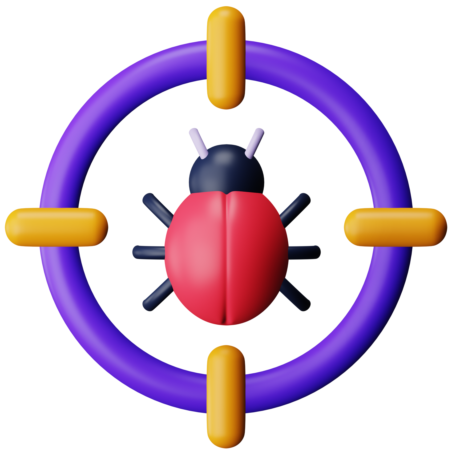 Bug Target 3d Rendering Isometric Icon 13363931 Png