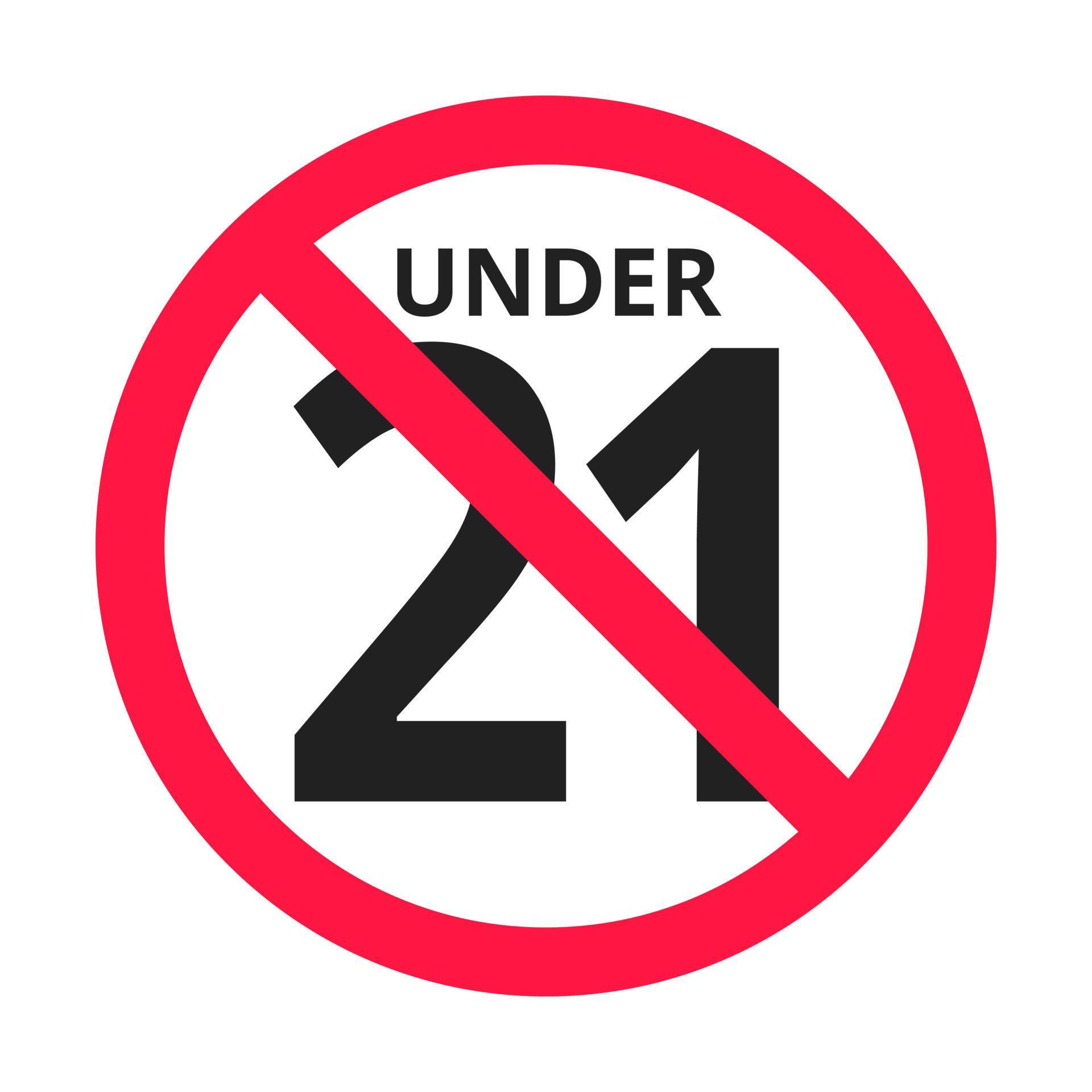 Under 21 forbidden round icon sign vector illustration. 13365510 Vector Art at Vecteezy