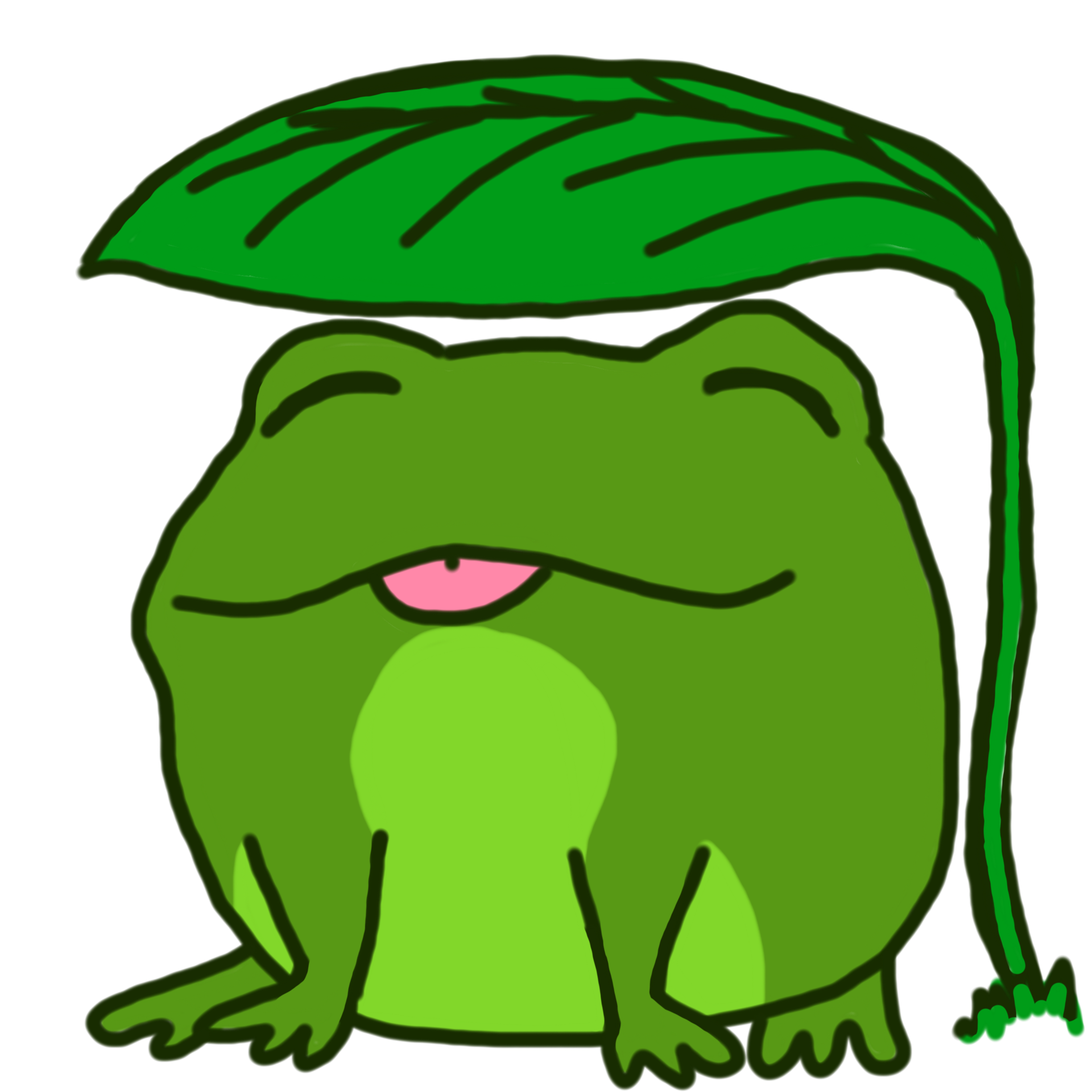 Cute Cheerful Green Frog Cartoon Character 13367151 Png