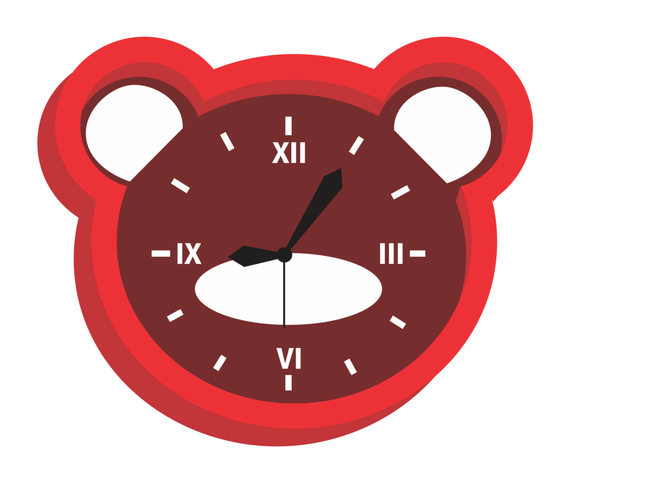 Object Clock With Bear Shape 13367199 Png