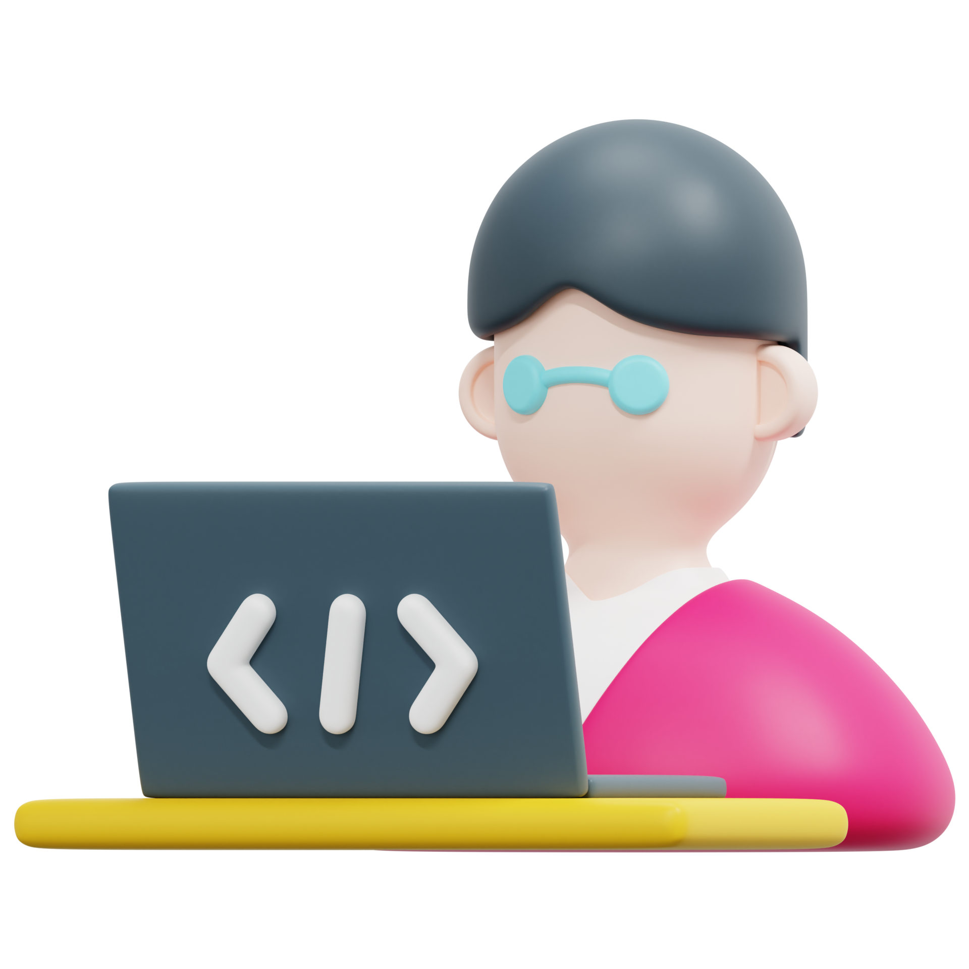 developer 3d render icon illustration 13368276 PNG