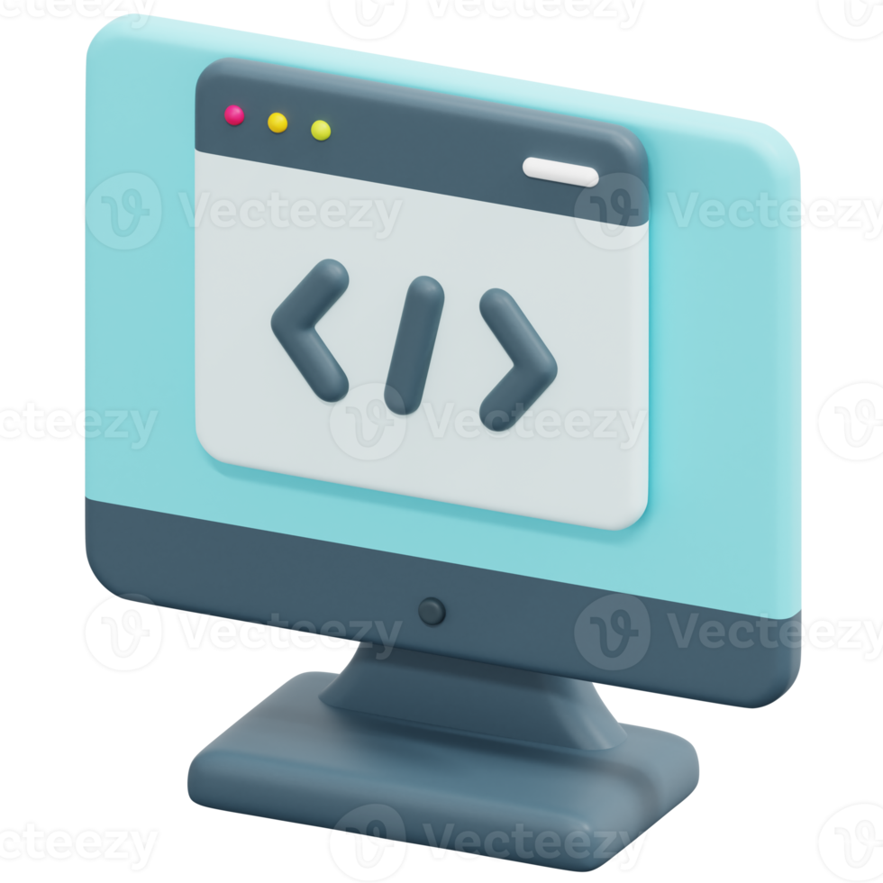 Coding 3d Render Icon Illustration 13368321 Png