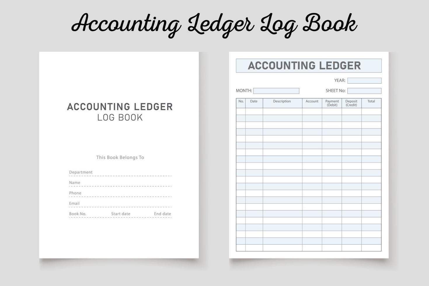 Accounting ledger log book kdp interior template 13369012 Vector Art at ... Accounting ledger log book kdp interior template 13369012 Vector Art at ...