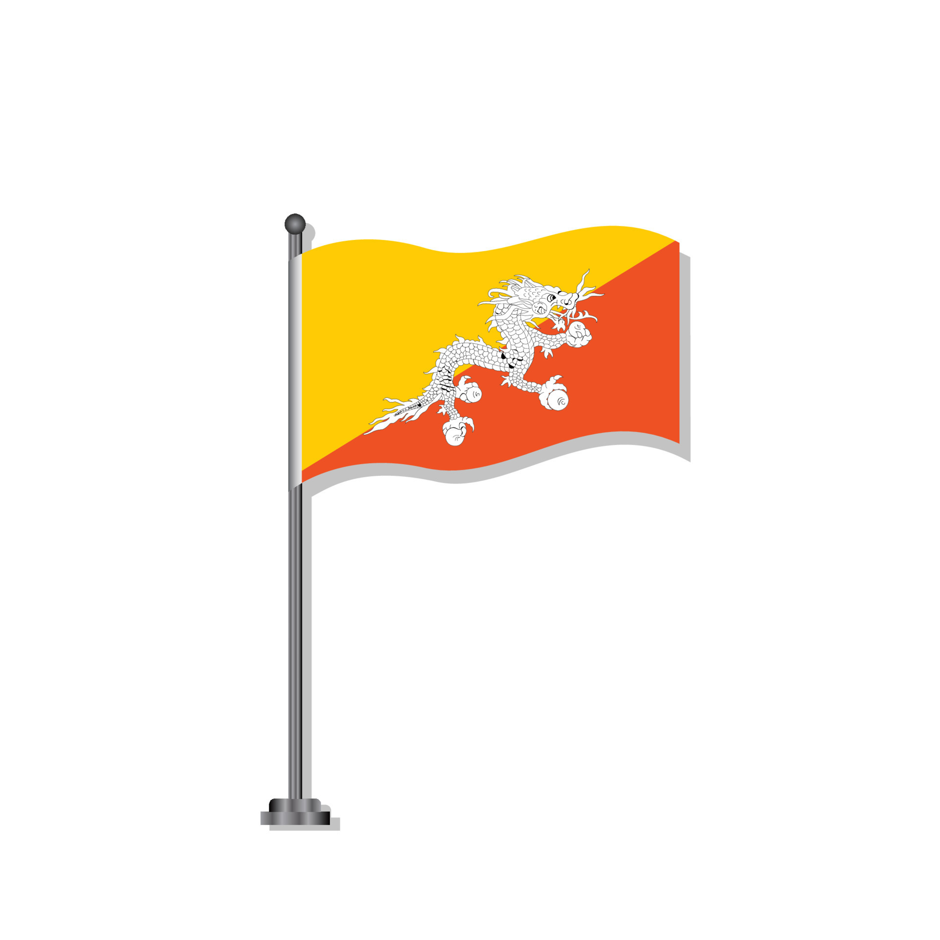 Illustration of Bhutan flag Template 13370678 Vector Art at Vecteezy
