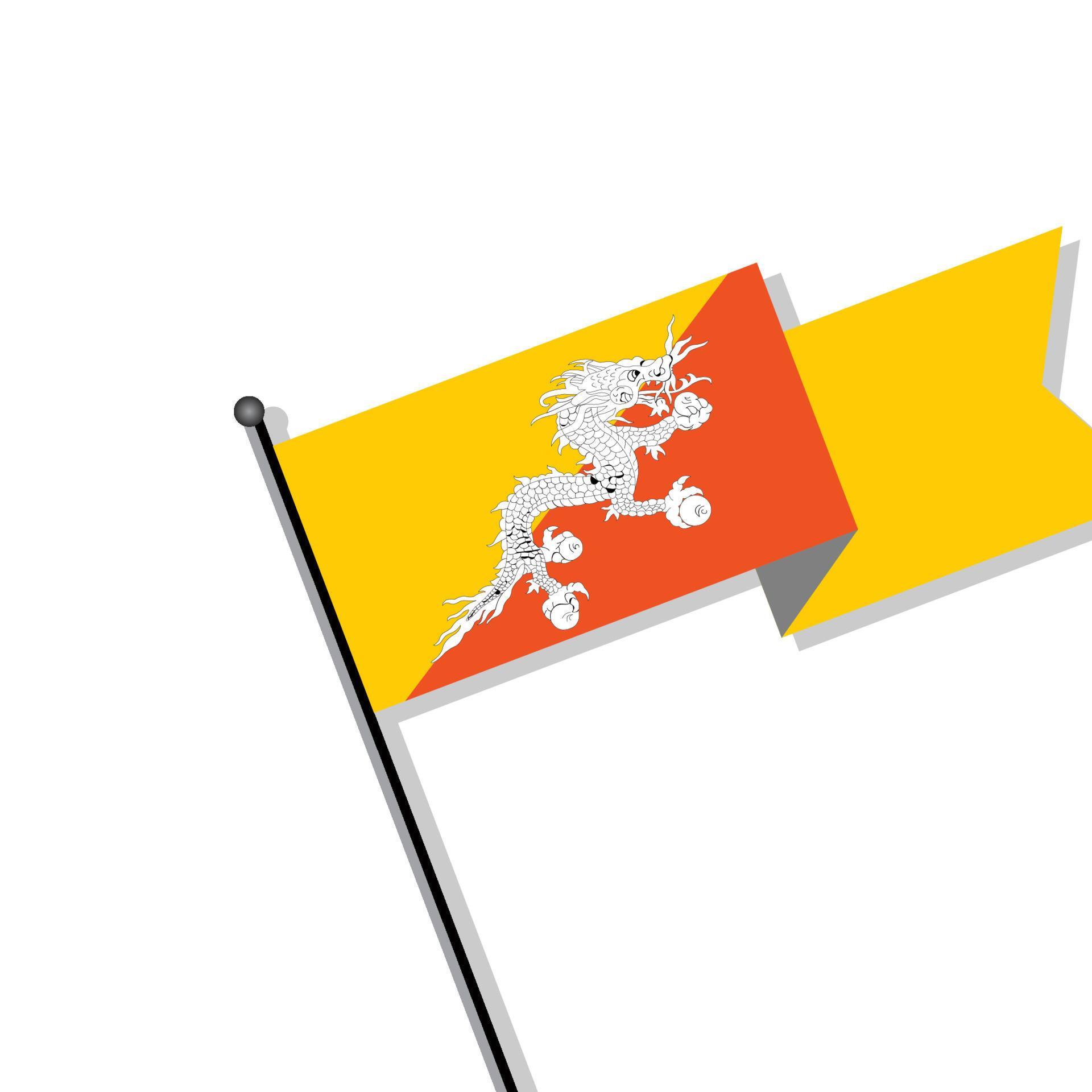 Illustration of Bhutan flag Template 13371327 Vector Art at Vecteezy
