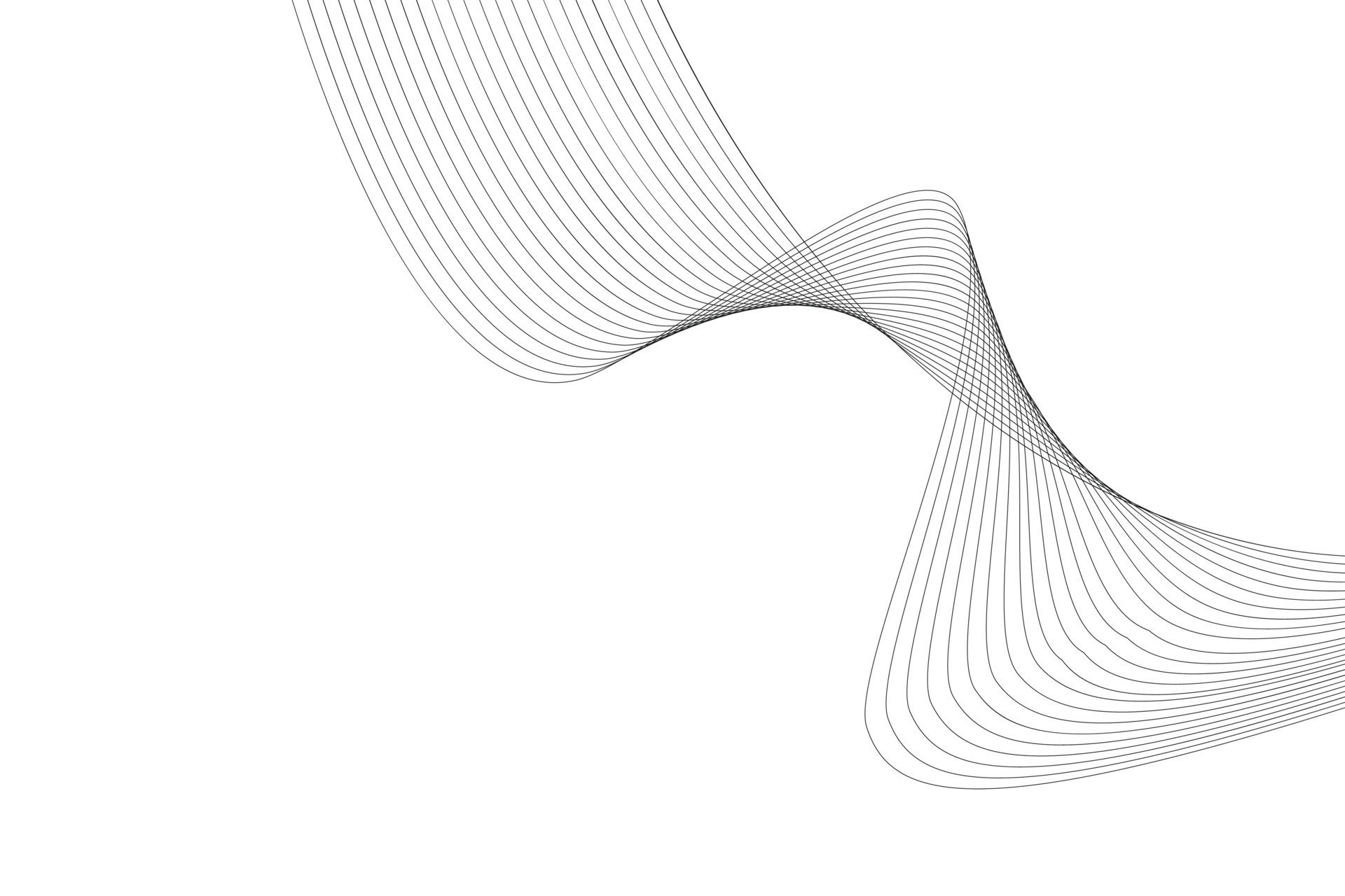 Abstract Line Wave Element White Background Wave Line Element 13374147