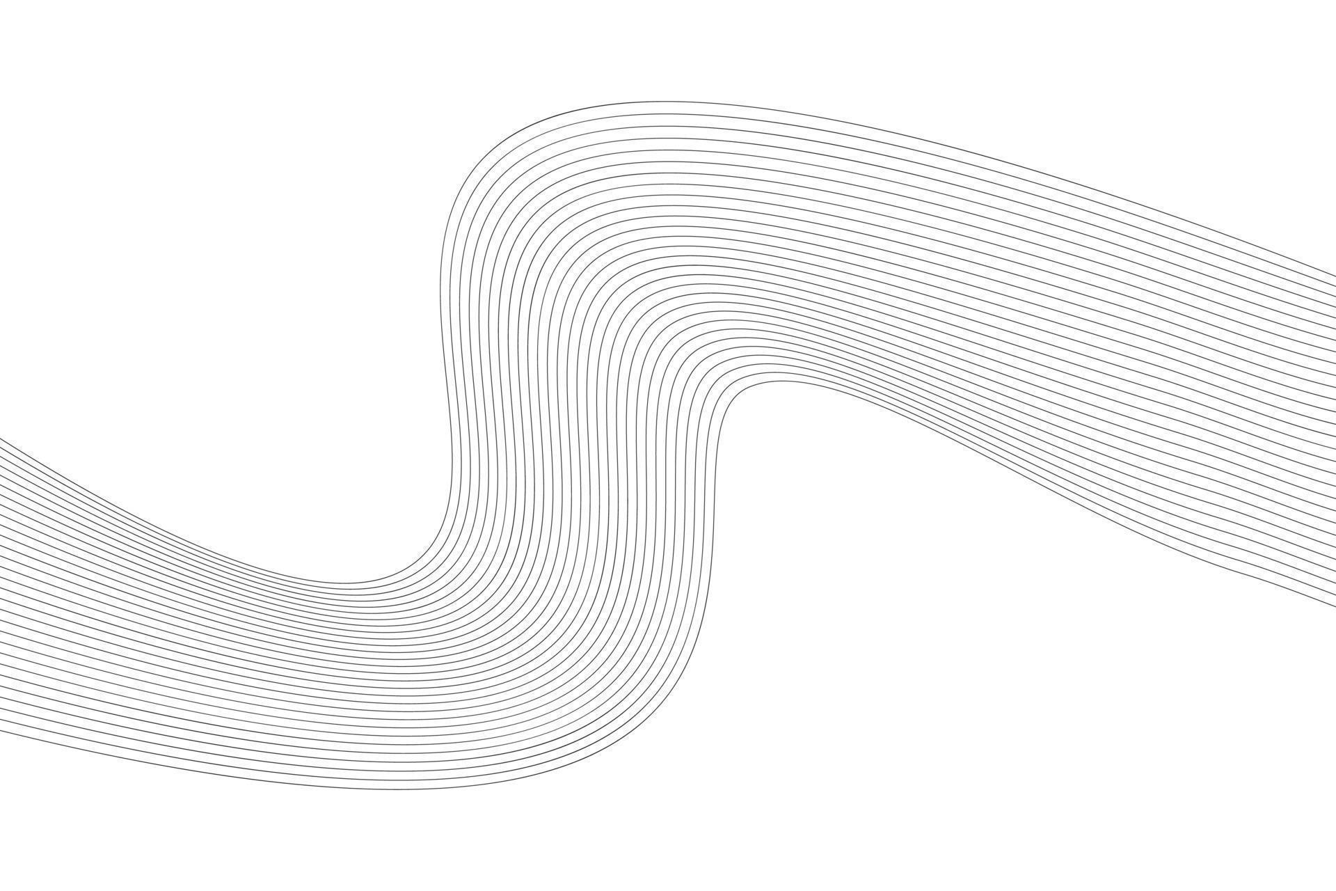 Abstract Line Wave Element White Background Wave Line Element 13374170